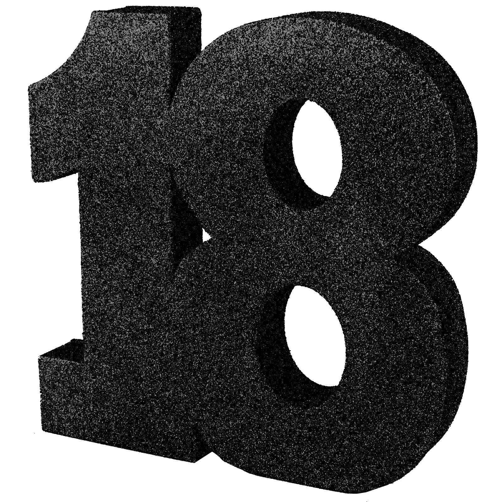 Black Foam Glitter 18 Decoration - Discount Party Supplies
