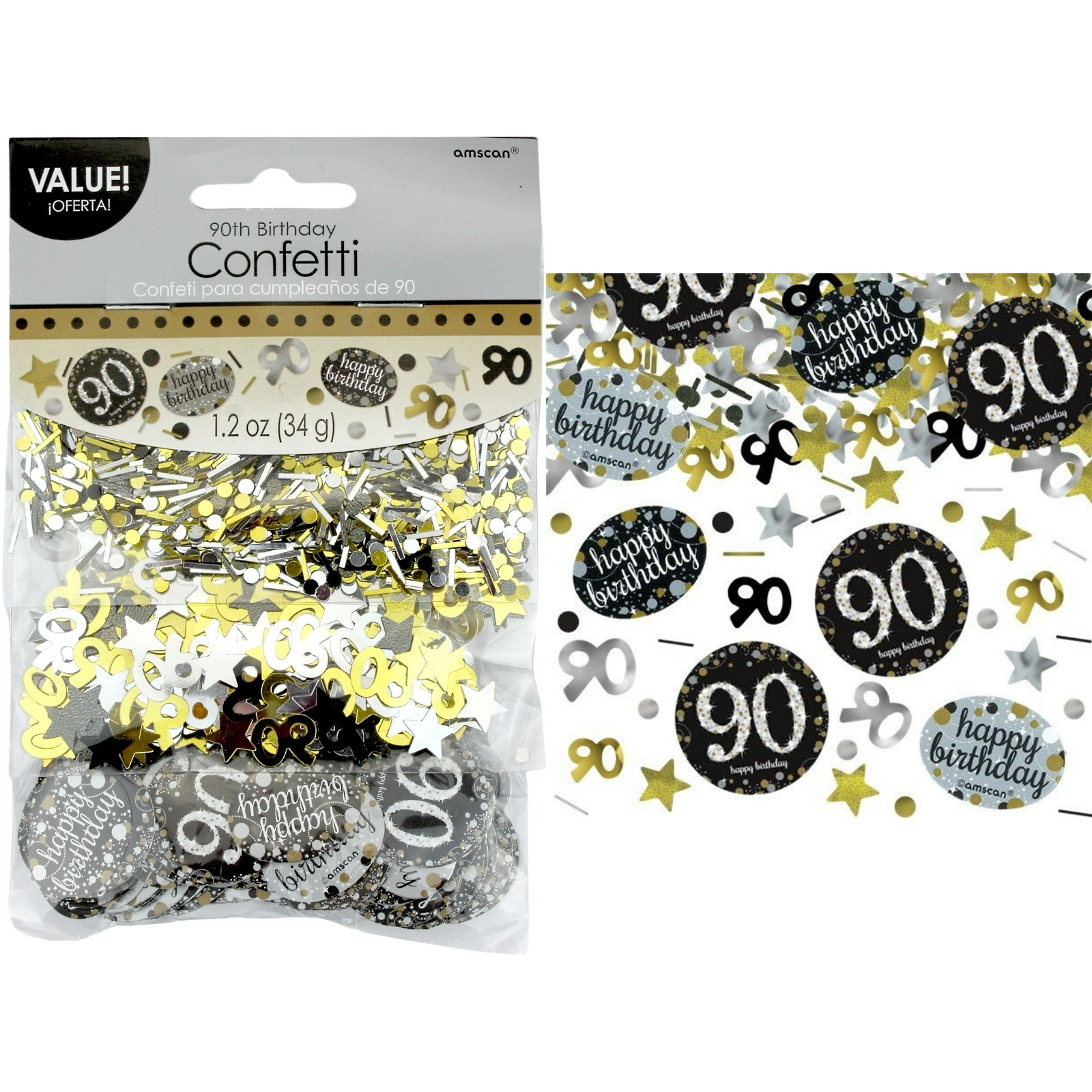 Sparkling Celebration 90th Birthday Confetti/Table Scatters - Discount ...