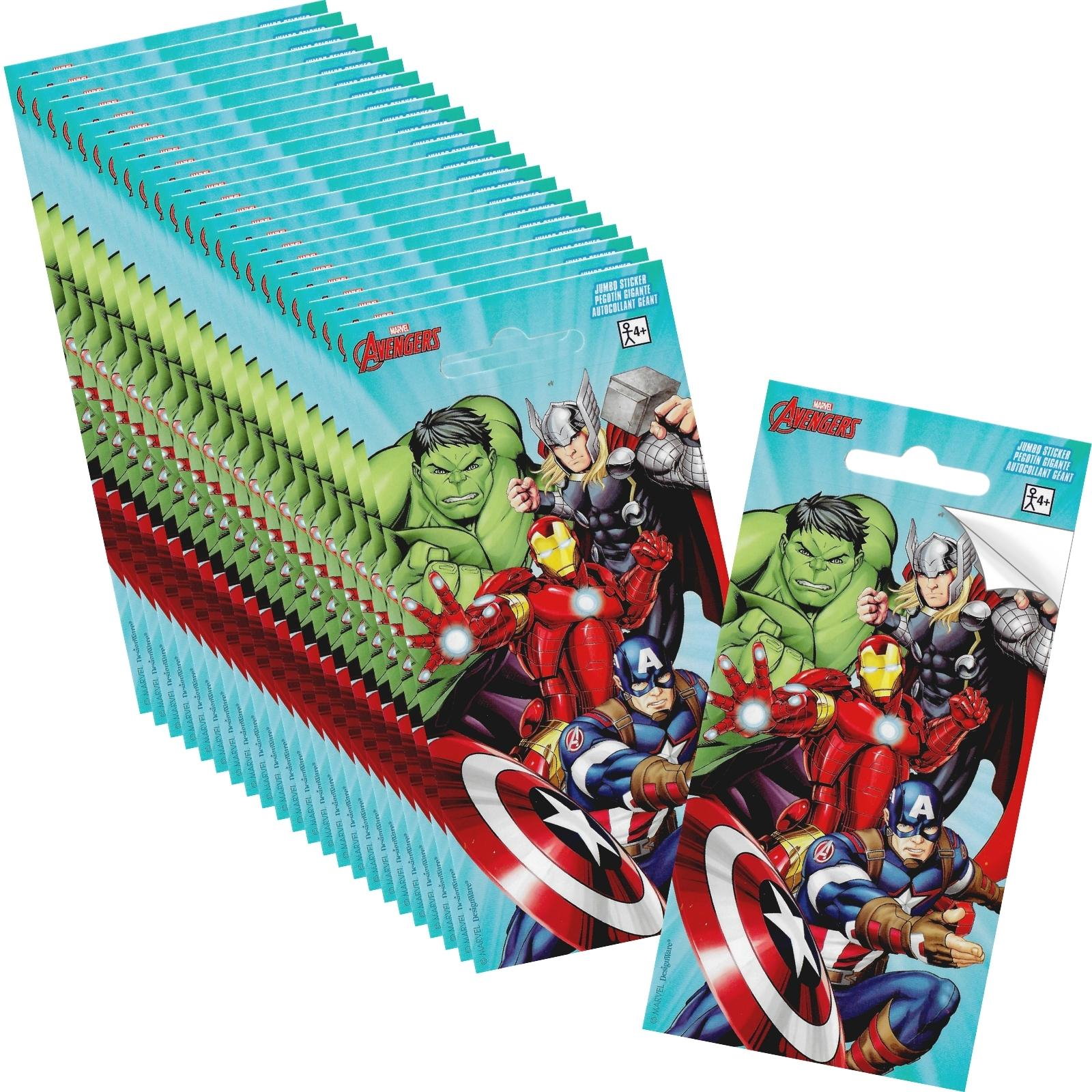 Marvel Avengers Jumbo Stickers (Pack of 24) - Discount Party Supplies