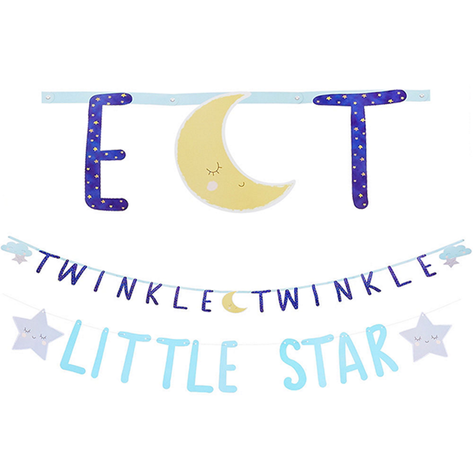 Twinkle Little Star Jumbo Letter Banner Kit - Discount Party Supplies