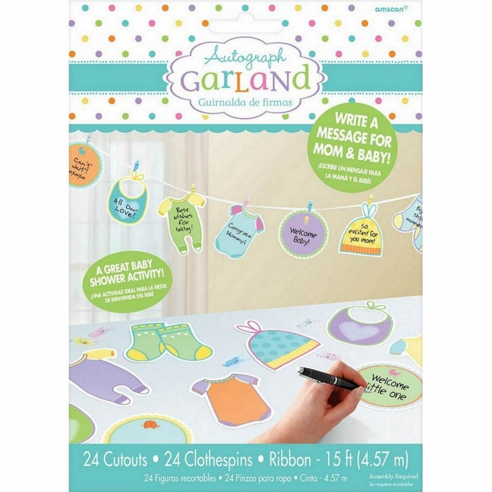 Baby Shower Autograph Garland - Discount Party Supplies