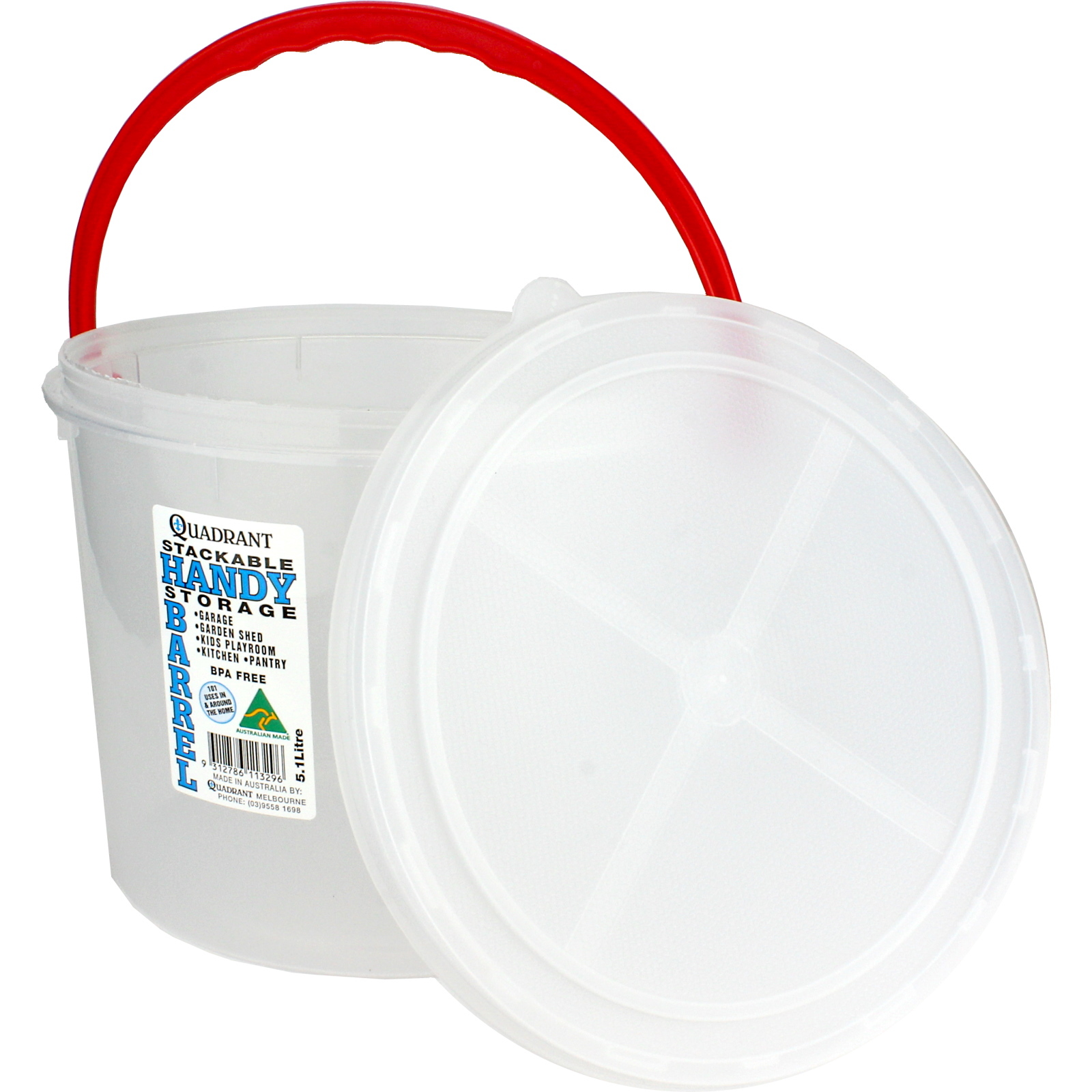 Clear Plastic Storage Bucket 5.1L - Discount Party Supplies