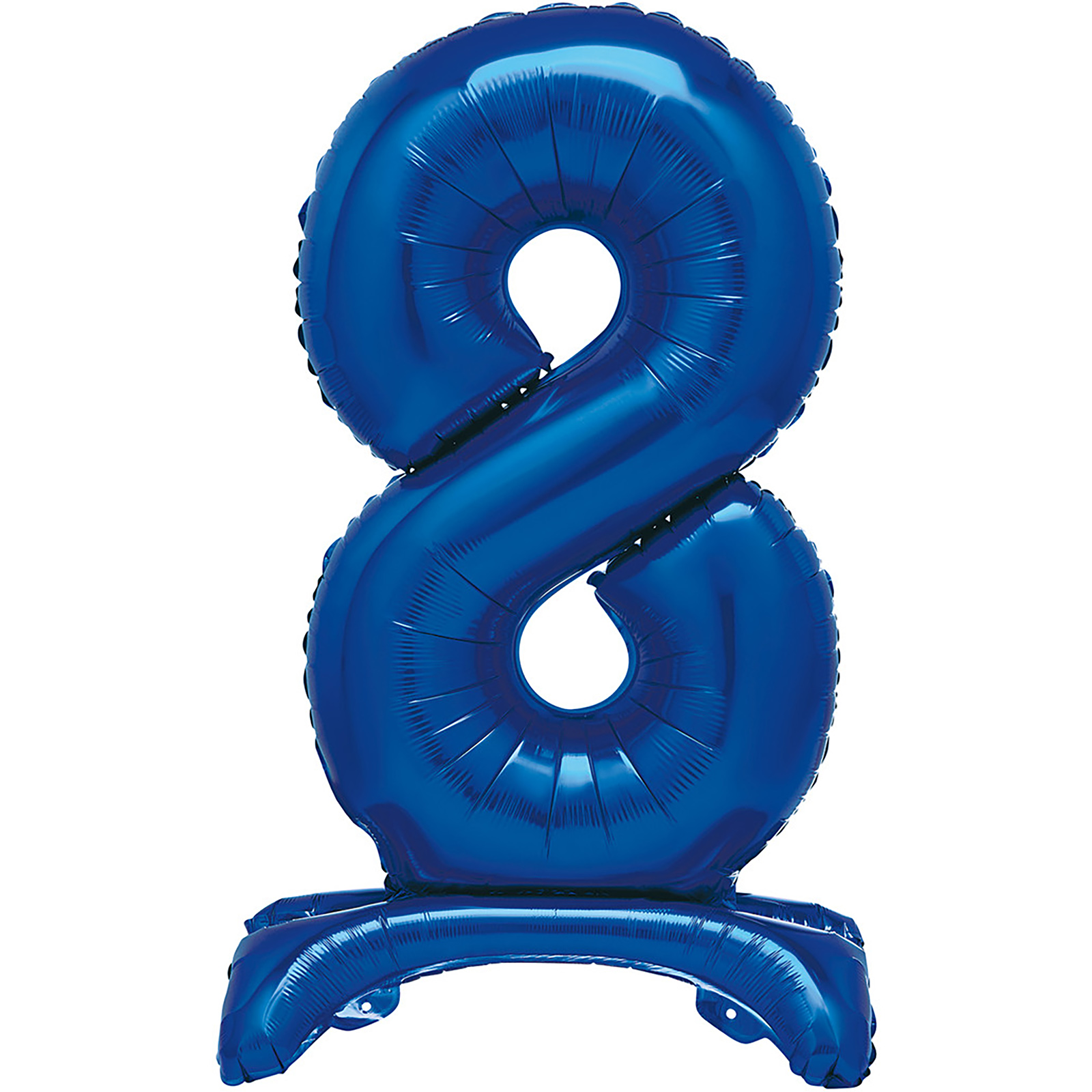 Blue Number 8 Stand Up Air Fill Balloon 76cm - Discount Party Supplies