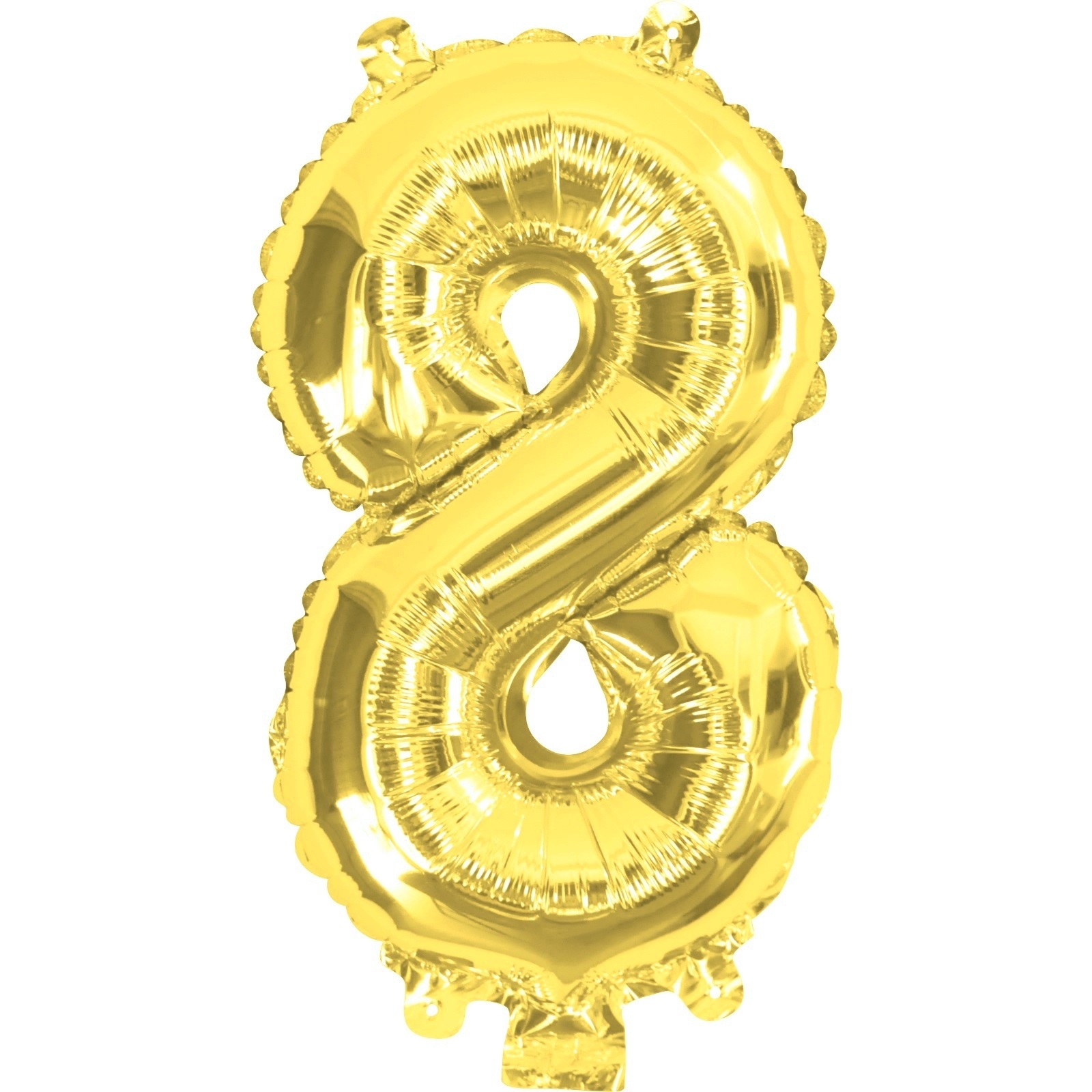 Gold Number 8 Foil Air Fill Balloon 35cm - Discount Party Supplies