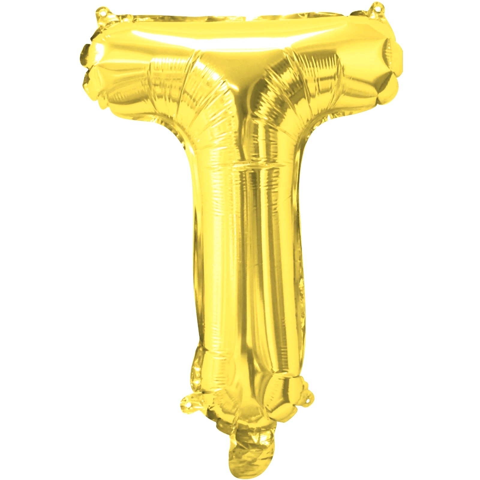 Gold Letter T Foil Air Fill Balloon 35cm - Discount Party Supplies