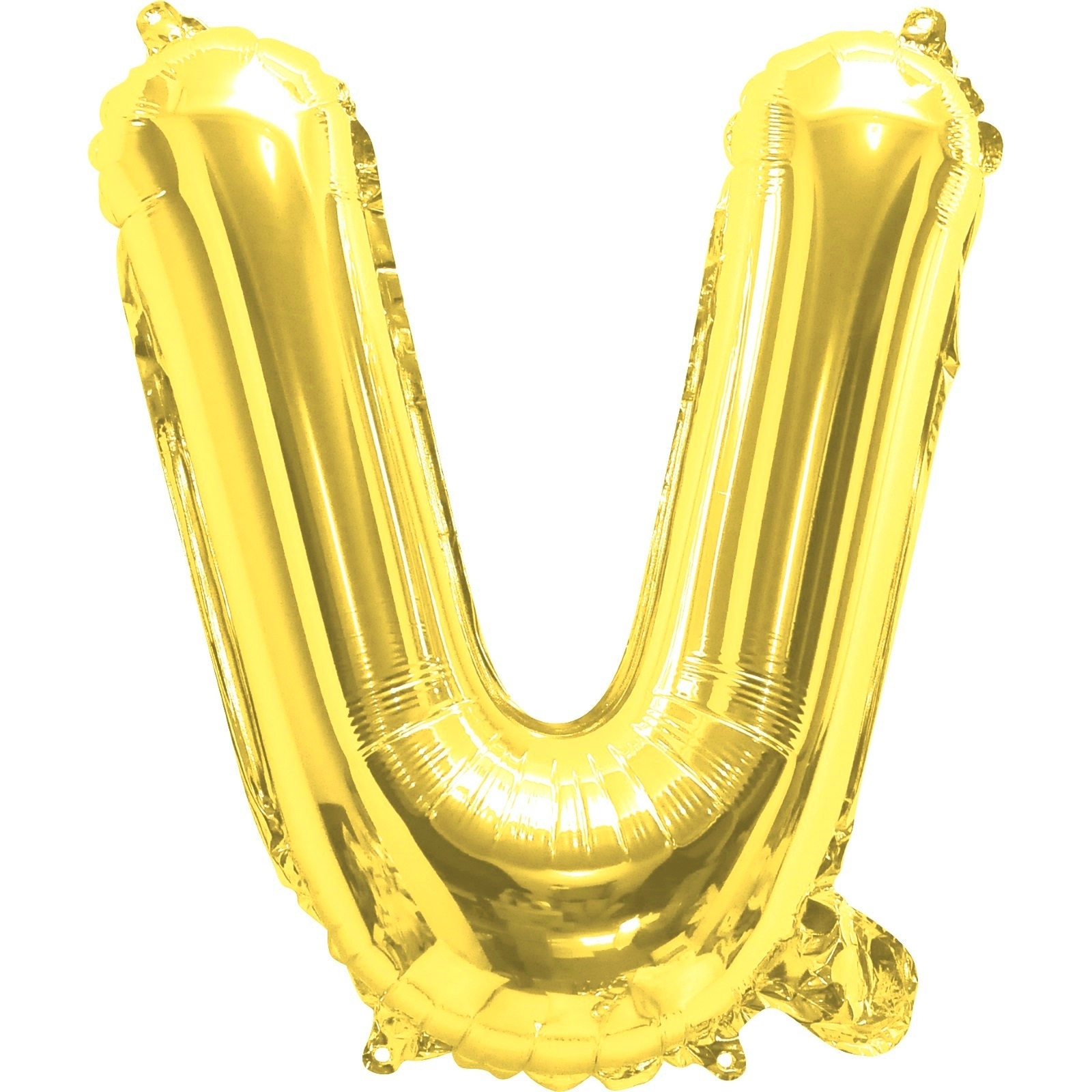 Gold Letter V Foil Air Fill Balloon 35cm - Discount Party Supplies
