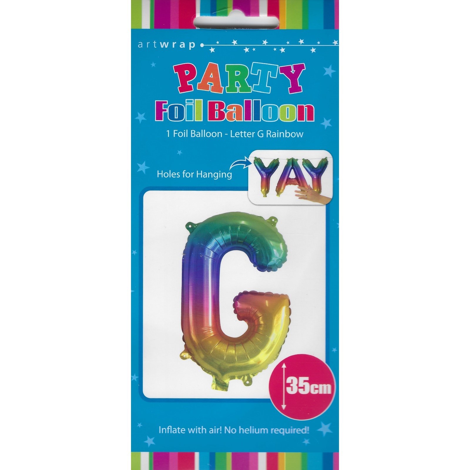 Rainbow Letter G Balloon 35cm | Rainbow Party Supplies | Coloured Party ...