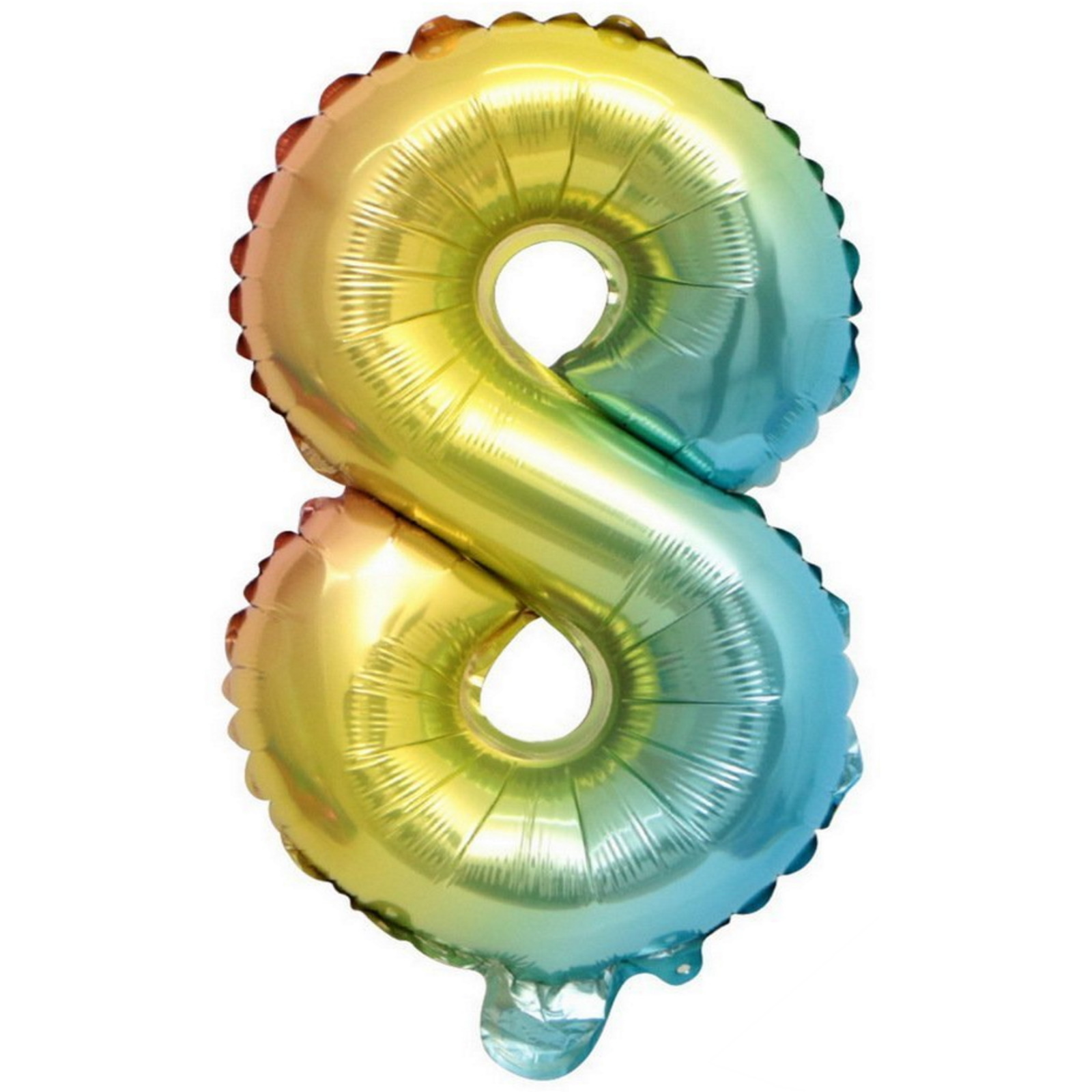 Rainbow Ombre Number 8 Balloon 100cm - Discount Party Supplies