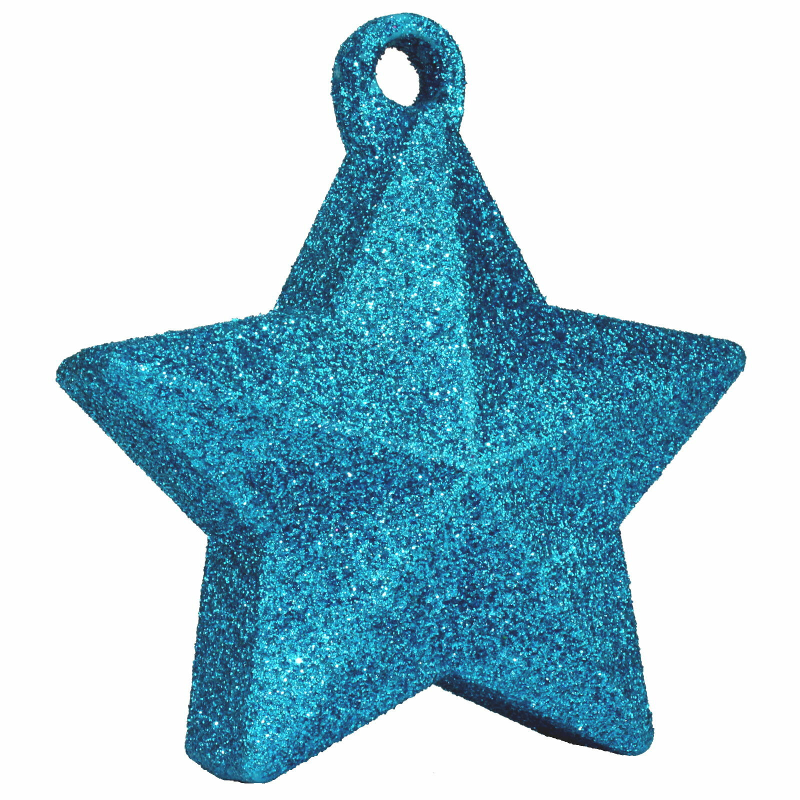Light Blue Glitter Star Balloon Weight - Discount Party Supplies