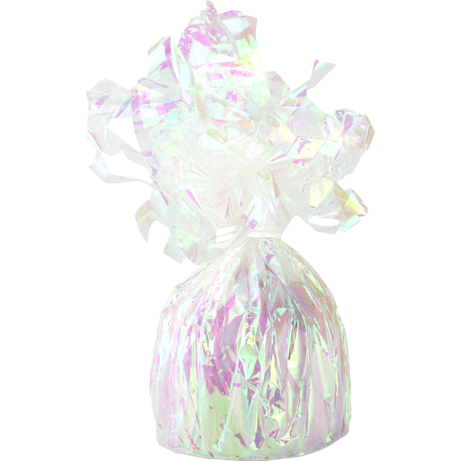 Iridescent Cellophane Balloon Weight 11cm - Discount Party Supplies
