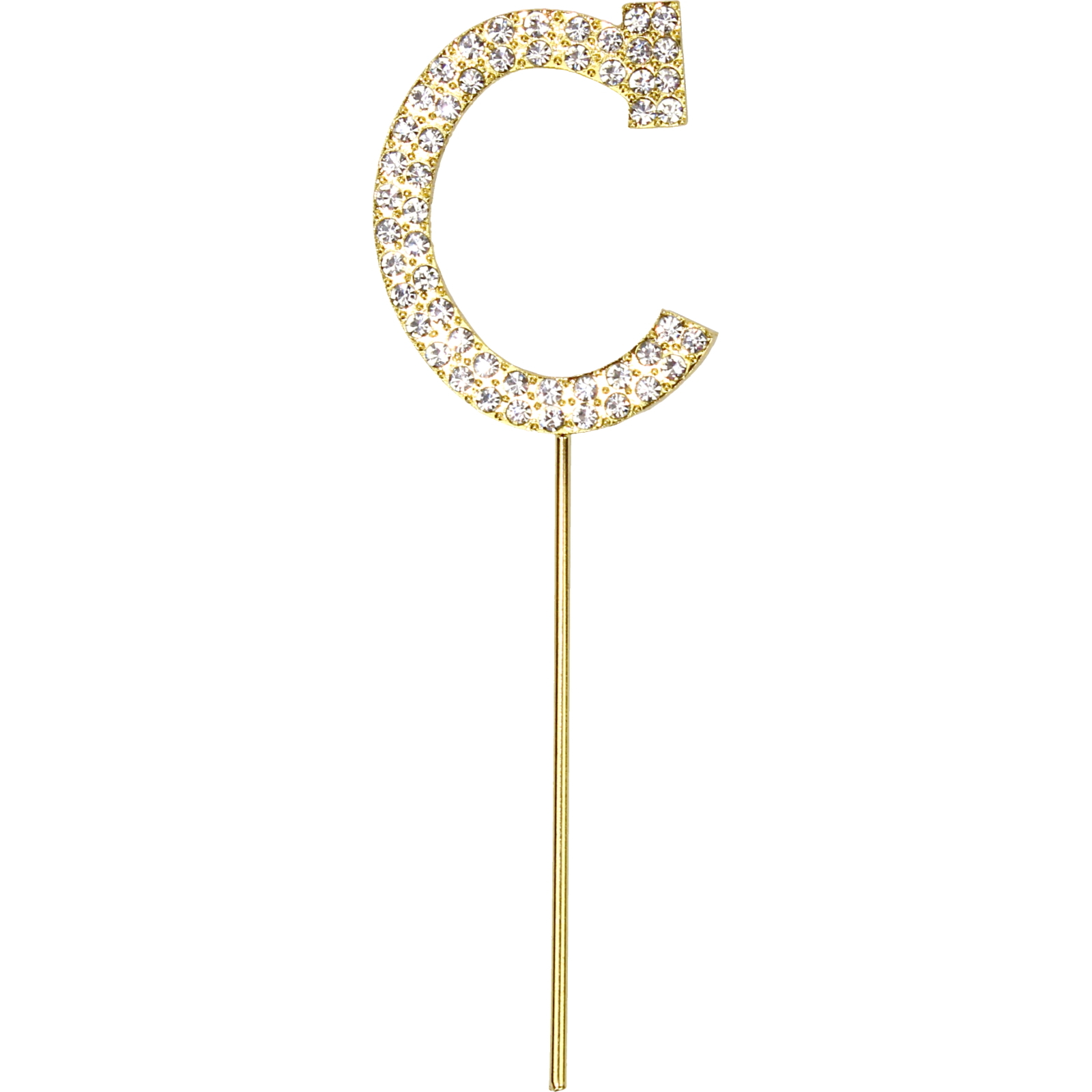 Gold Diamante Letter C Cake Topper - Discount Party Supplies