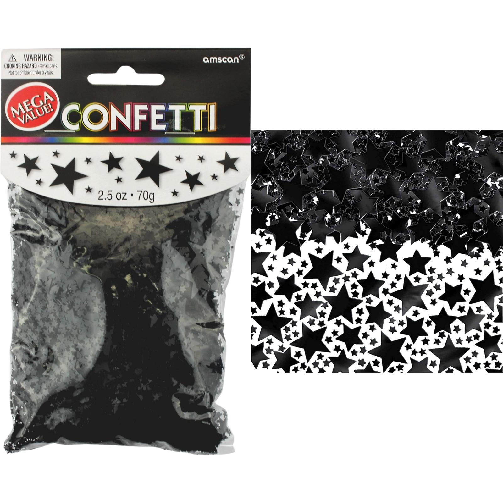 Black Star Confetti/Table Scatters 70g - Discount Party Supplies