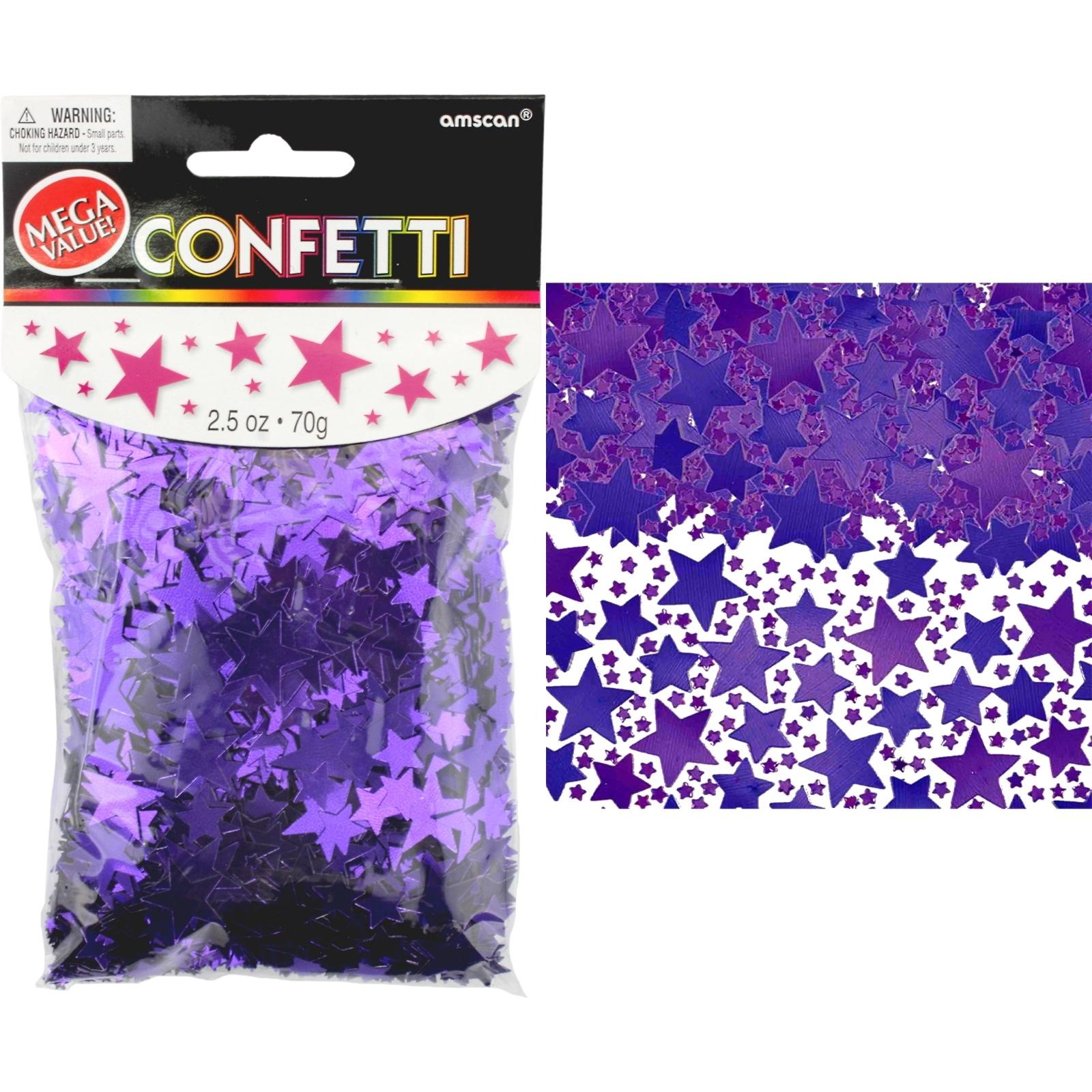 Purple Star Confetti/Table Scatters 70g - Discount Party Supplies