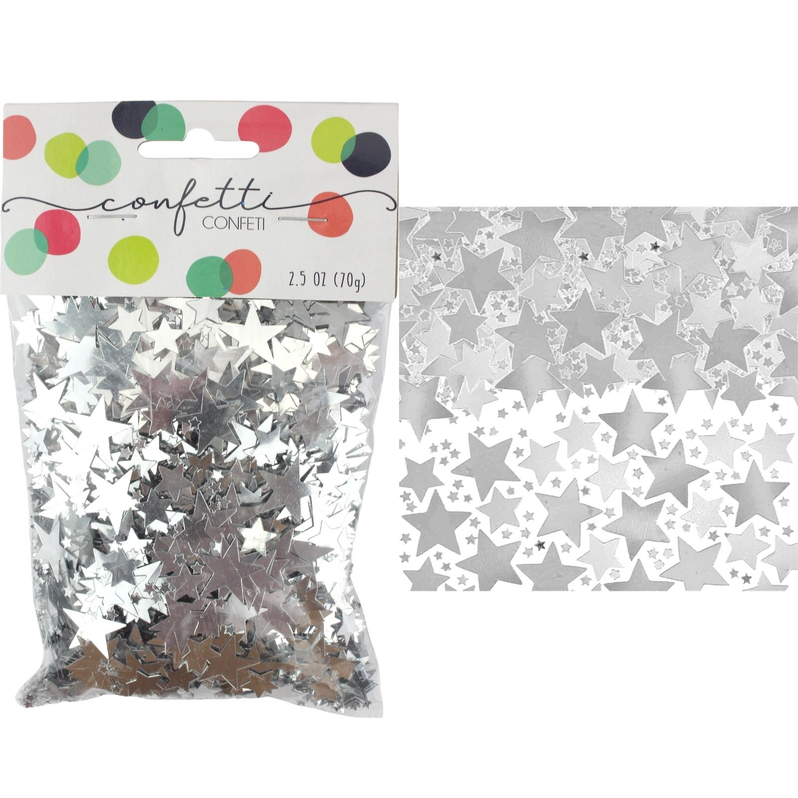 Silver Star Confetti/Table Scatters 70g - Discount Party Supplies