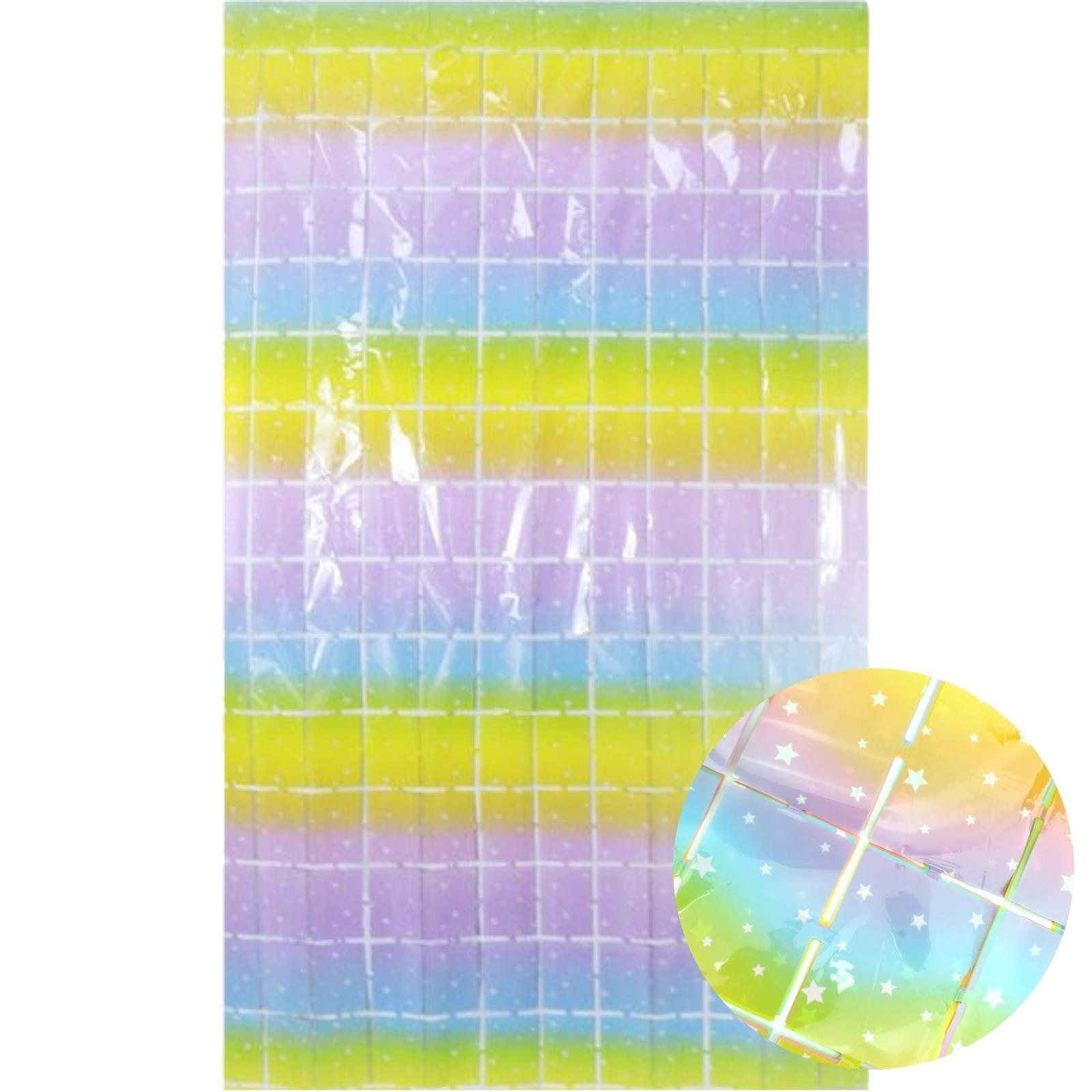 Pastel Ombre Star Rectangle Backdrop Curtain 100cm x 200cm - Discount ...
