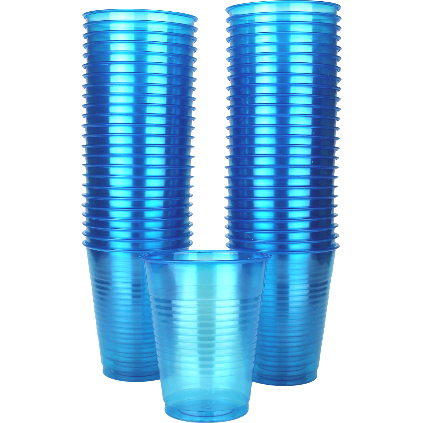 Neon Blue Plastic Cups Big Party Pack (Pack of 50) - Discount Party ...