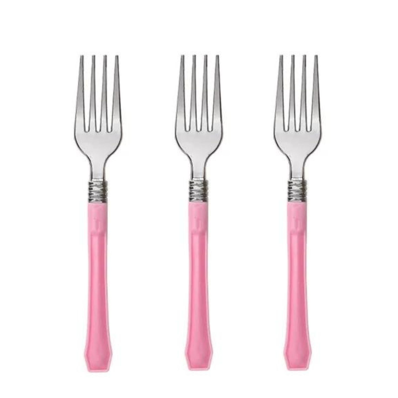 New Pink Reusable Premium Plastic Forks (Pack of 20) - Discount Party ...