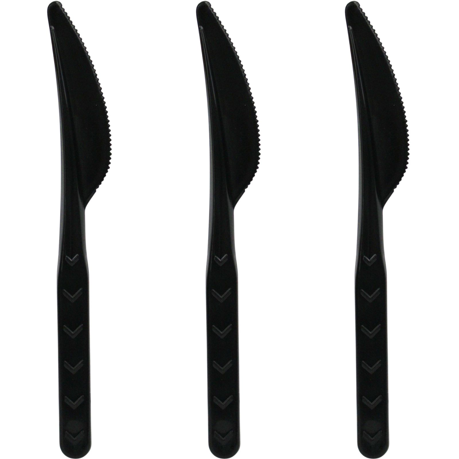 Black Reusable Plastic Knives (Pack of 18) - Discount Party Supplies