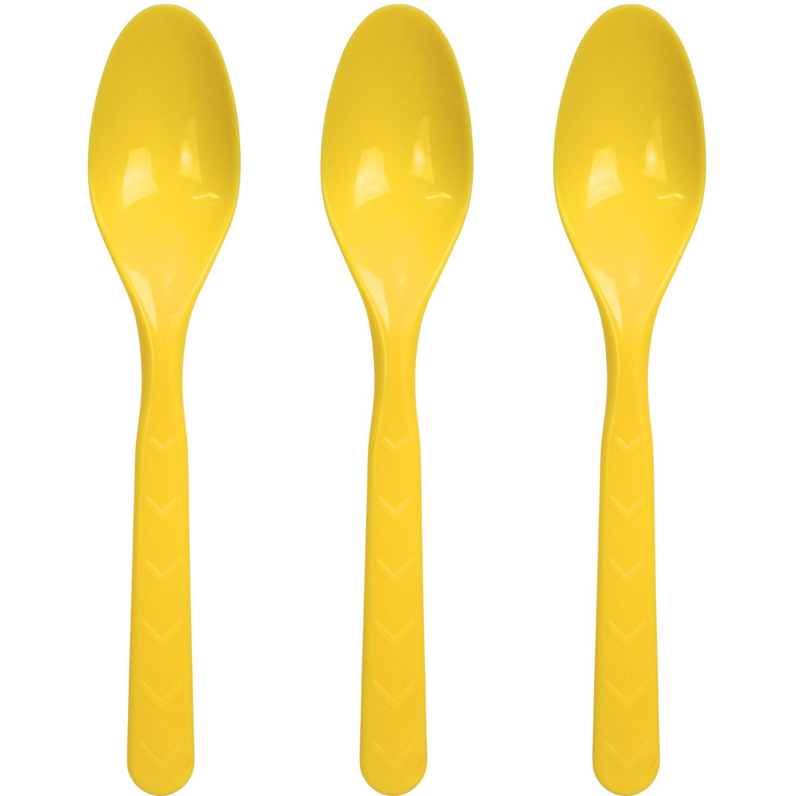 Yellow Reusable Plastic Spoons (Pack of 18) - Discount Party Supplies