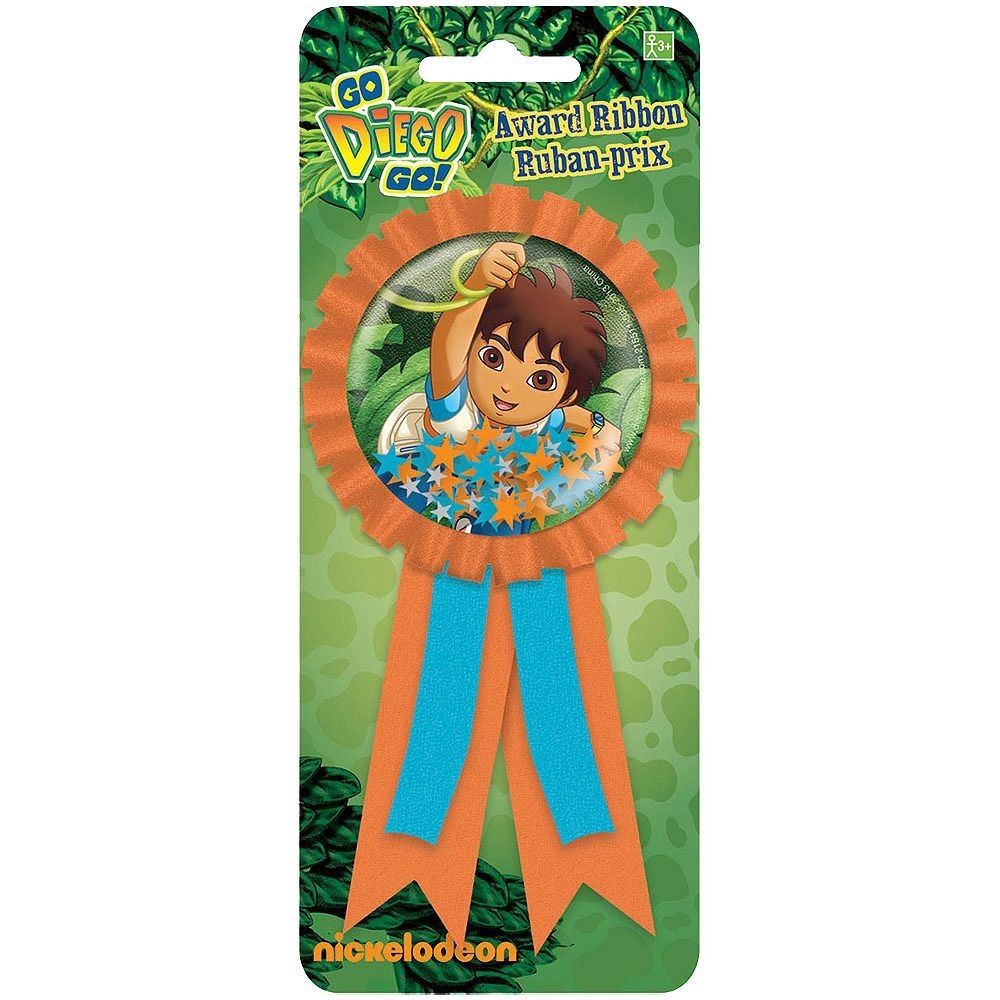 Go Diego Go Award Ribbon | Go Diego Go | Boys Birthday Party Supplies ...