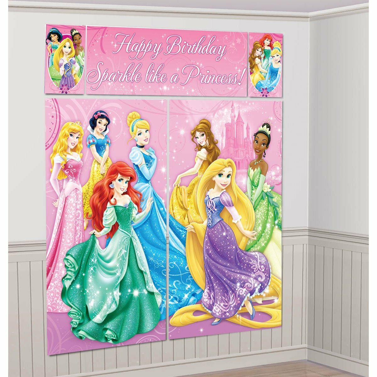 Disney Princess Sparkle Scene Setter Wall Decorations - Discount Party ...