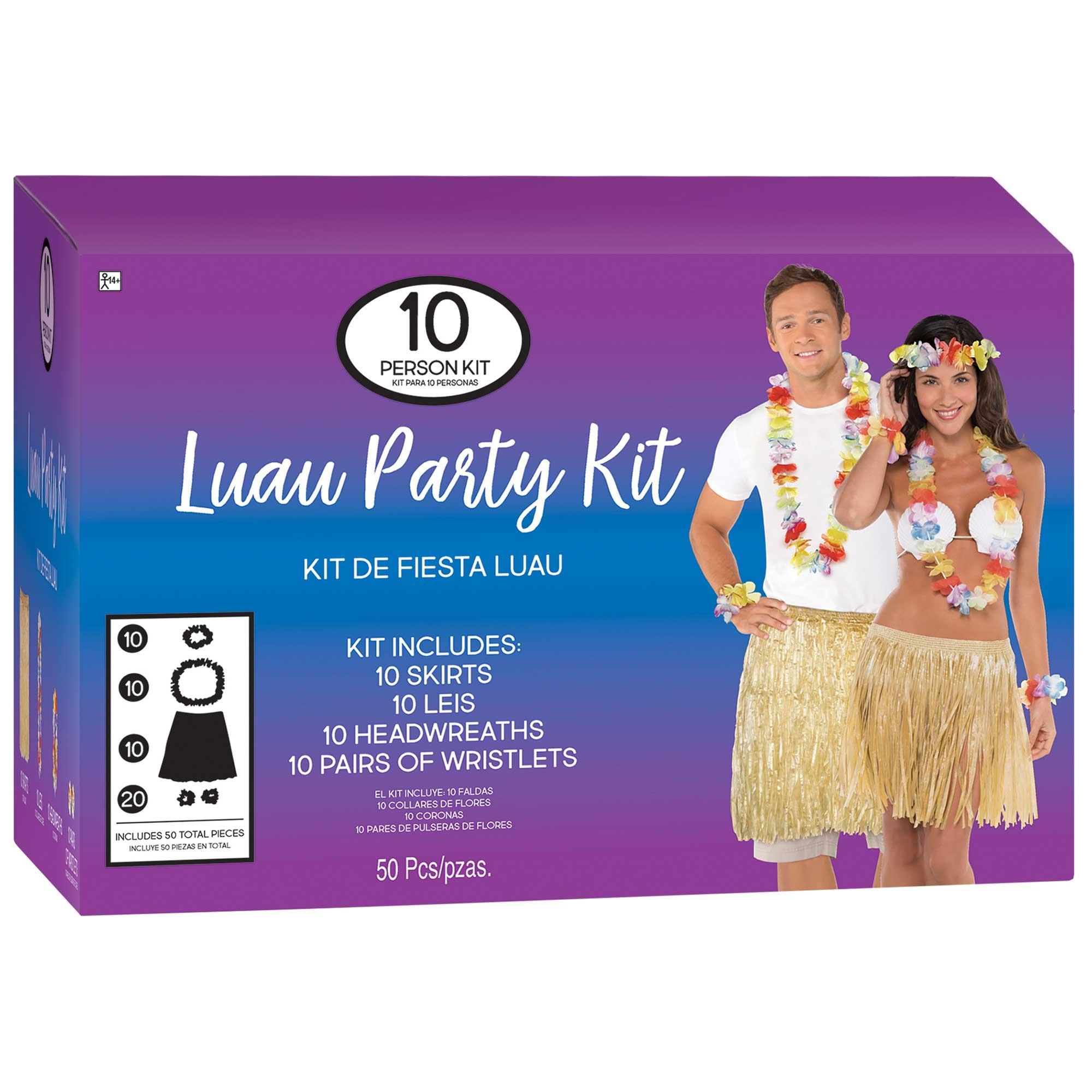 Luau Wearable Party Kit for 10 People - Discount Party Supplies