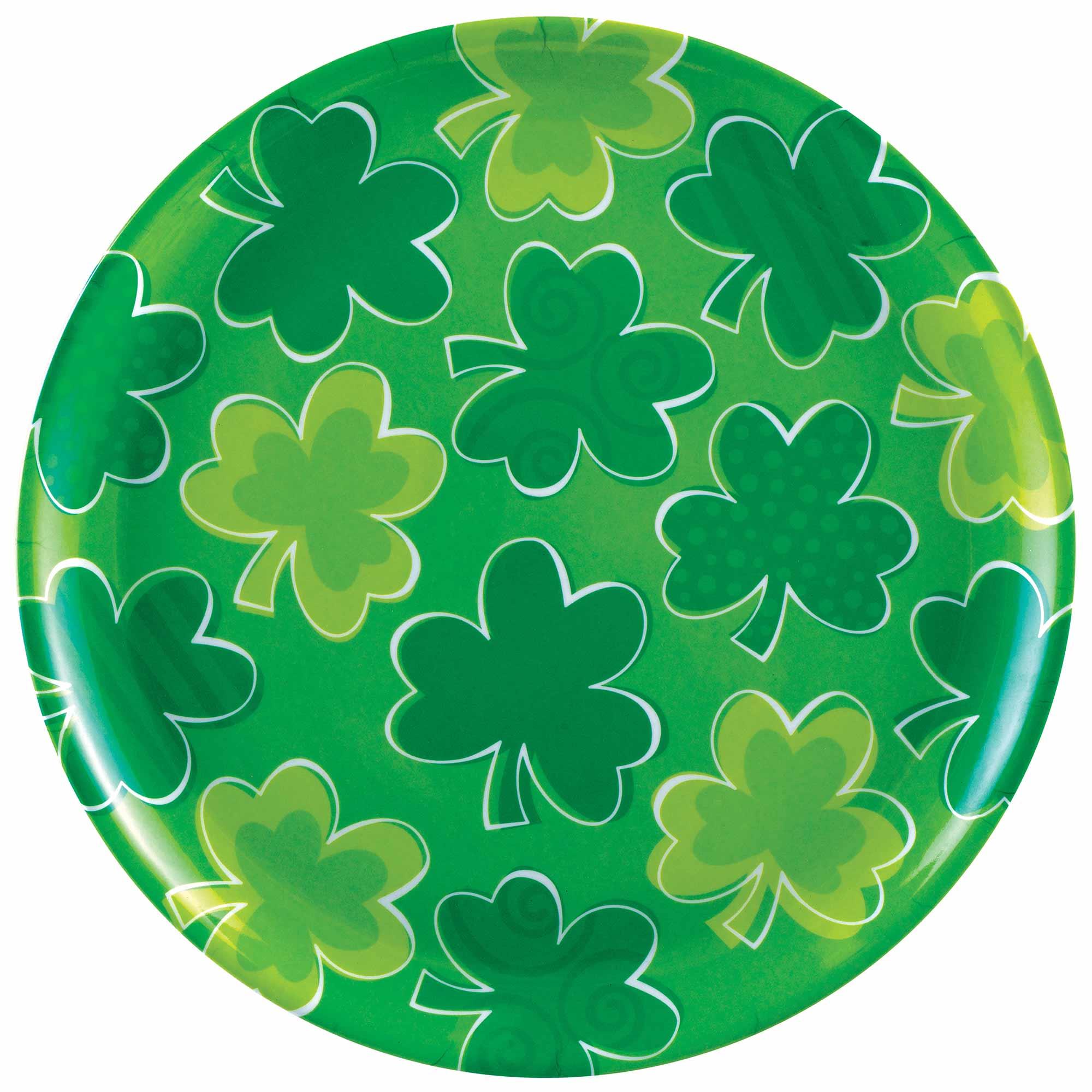 Shamrocks Round Plastic Platter | Discount Party Supplies - Discount ...