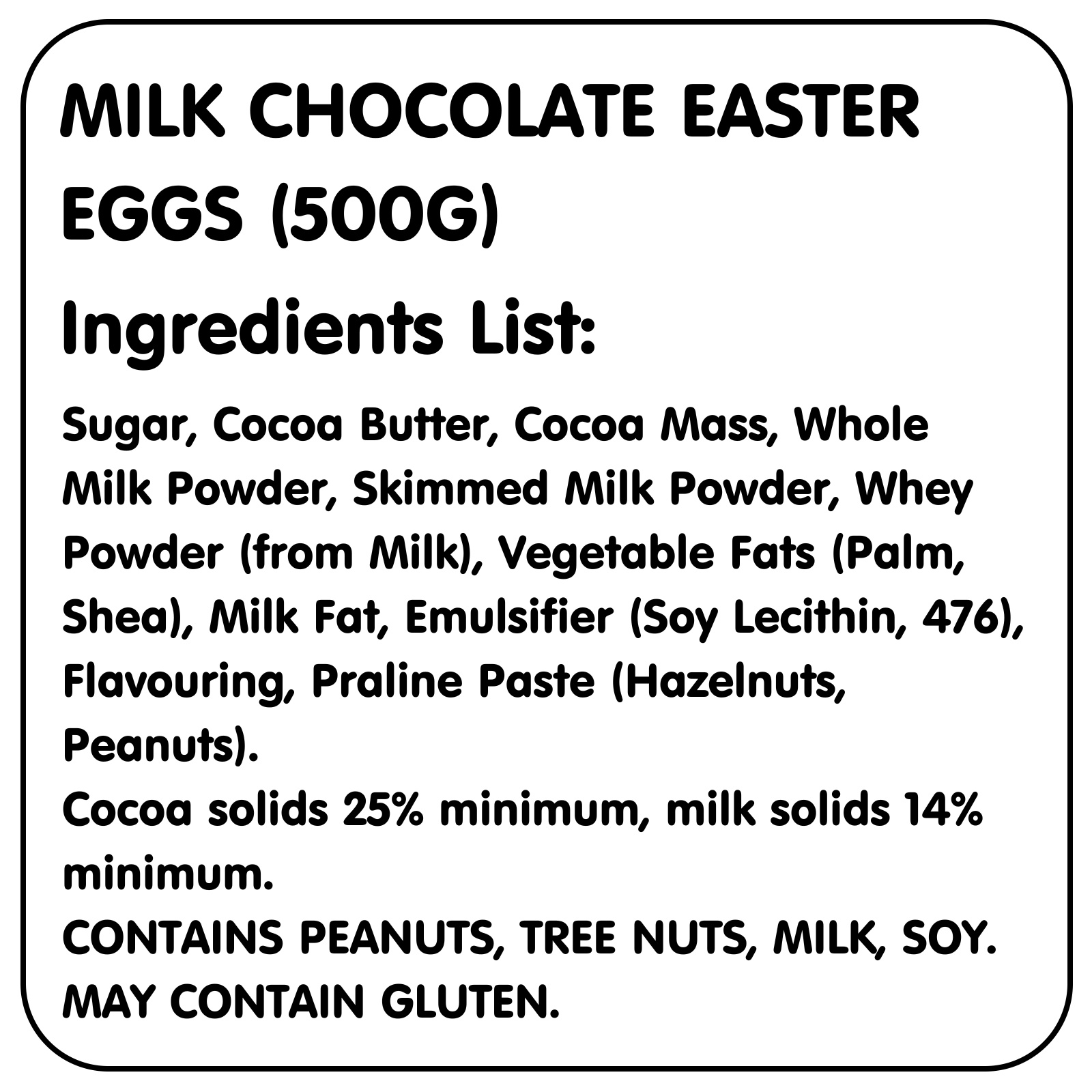 Milk Chocolate Easter Eggs (500g) | Easter | Occasion & Event Party ...