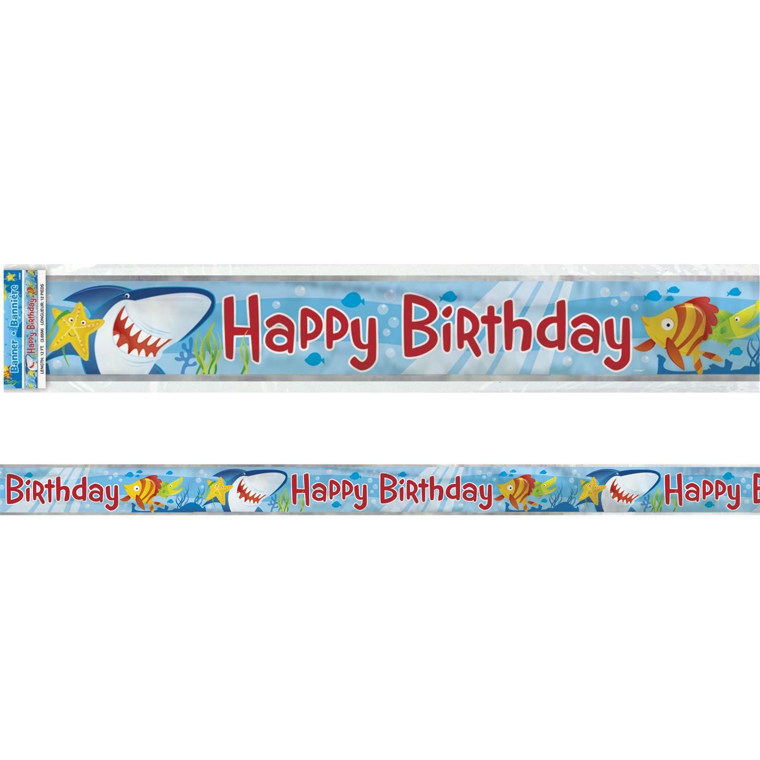 Fin Friends Happy Birthday Foil Banner | Fin Friends | Boys Birthday ...