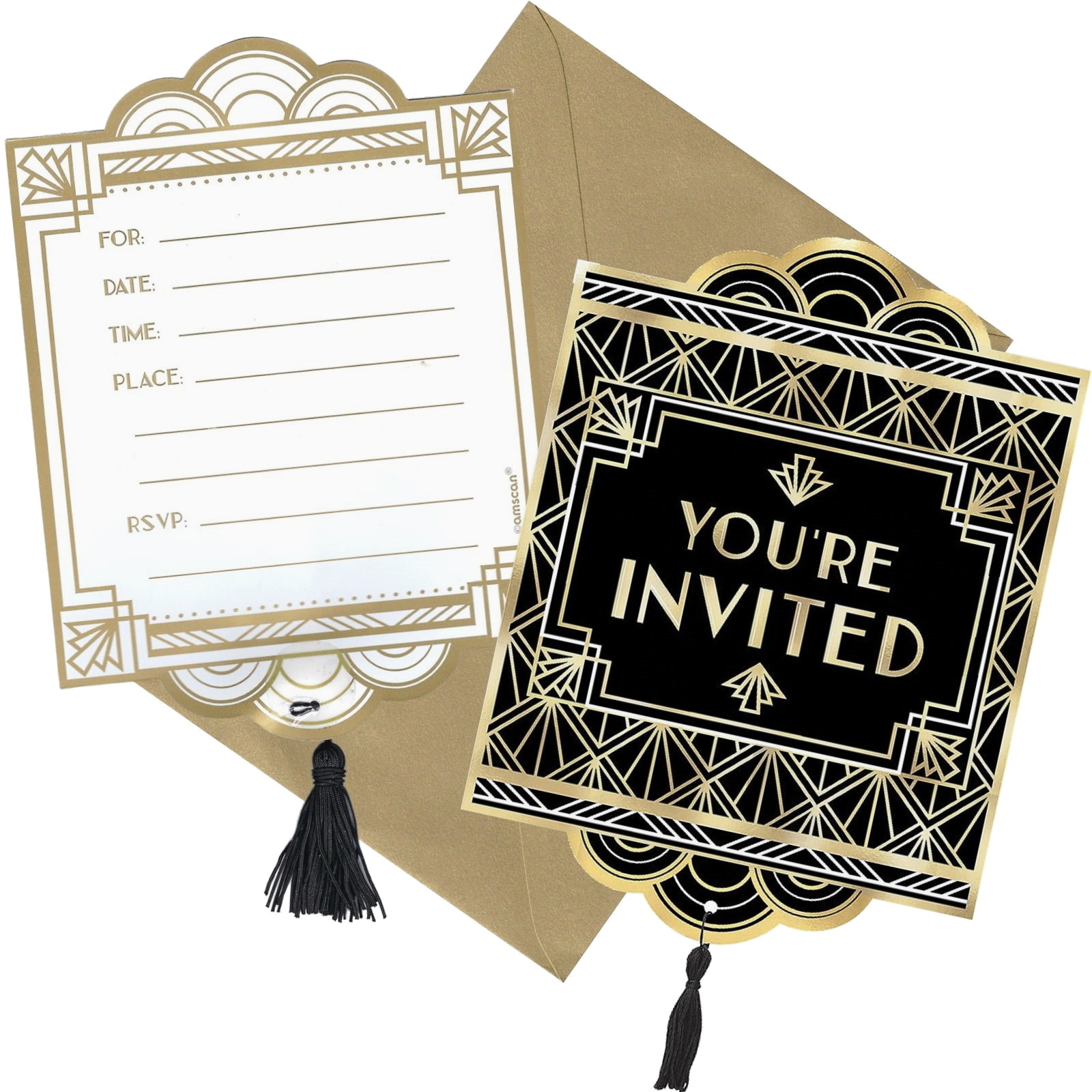 Glitz & Glam Party Invitations (Pack of 8) - Discount Party Supplies