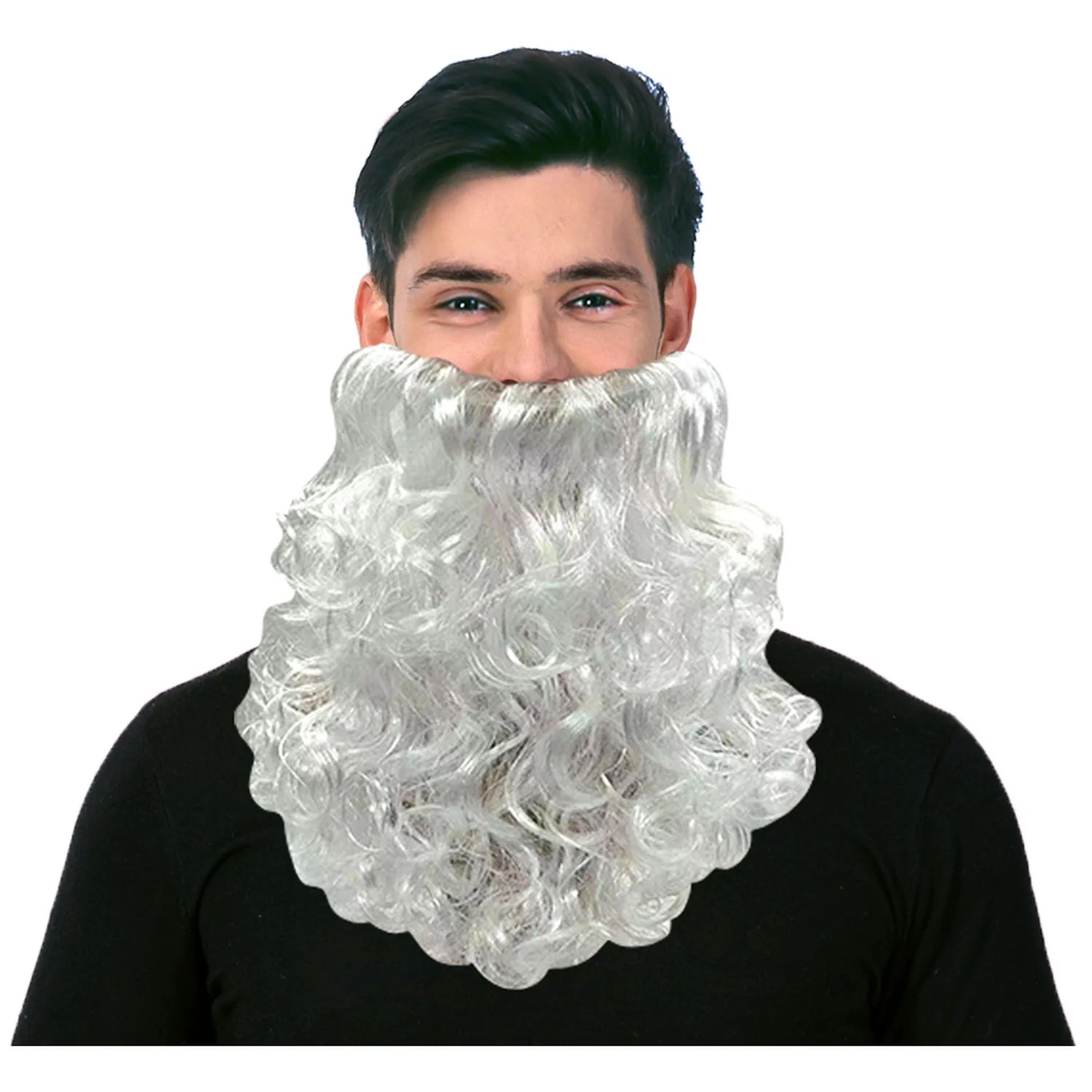 Curly White Party Beard | Wigs & Facial Hair | Costumes & Accessories ...