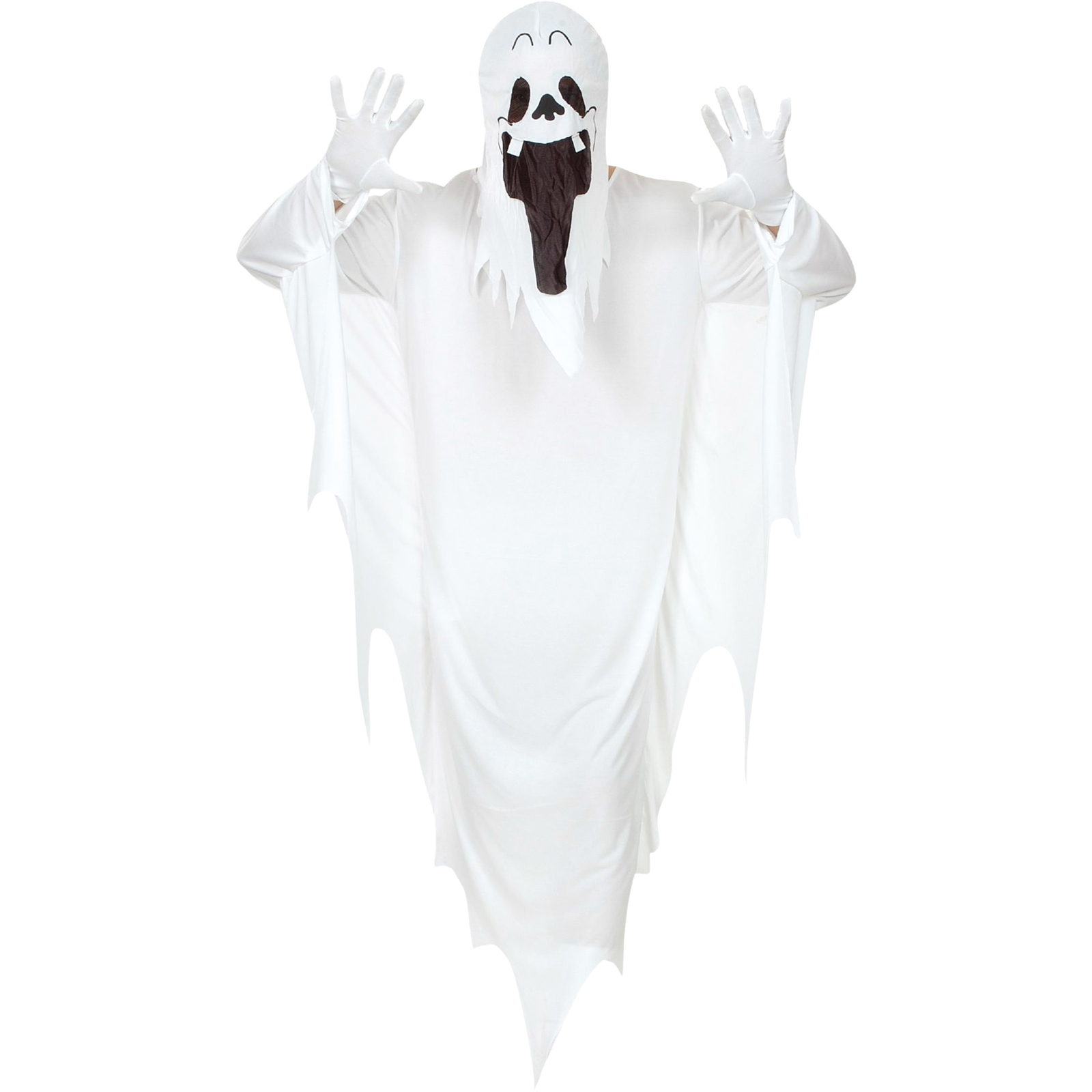 Kids Ghost Poncho With Hooded Mask Costume - Discount Party Supplies