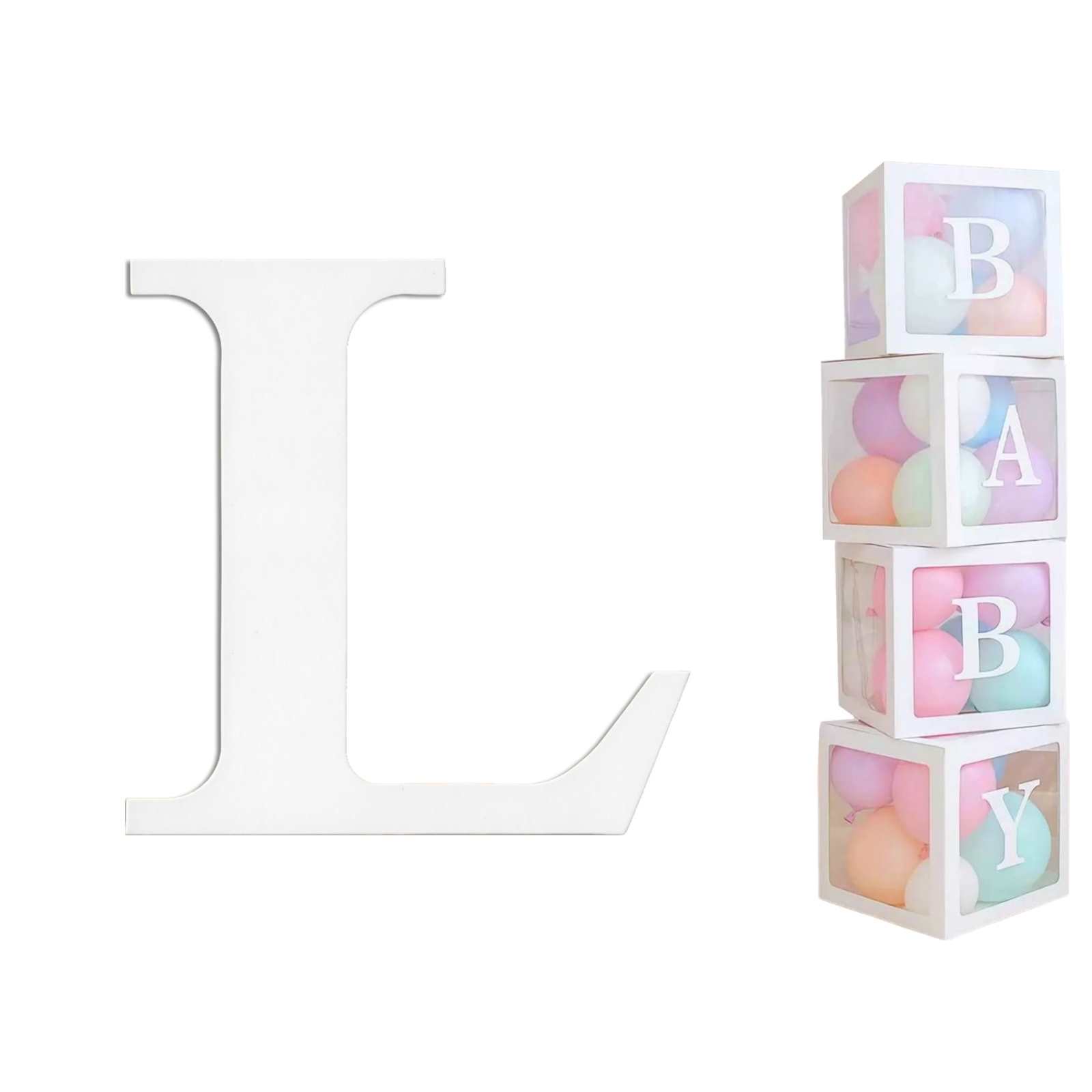 White Cardboard Letter L (Pack of 2) - Discount Party Supplies
