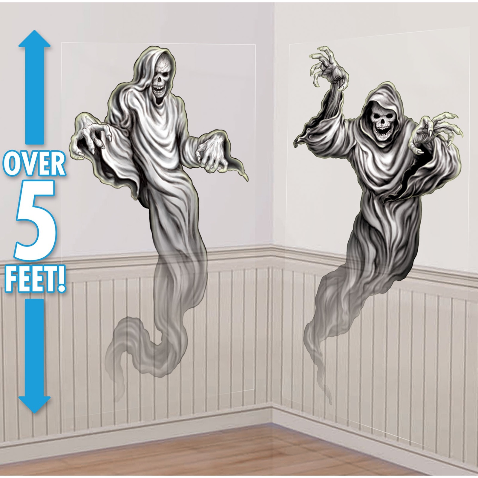Halloween Ghost Scene Setter Wall Decorations - Discount Party Supplies