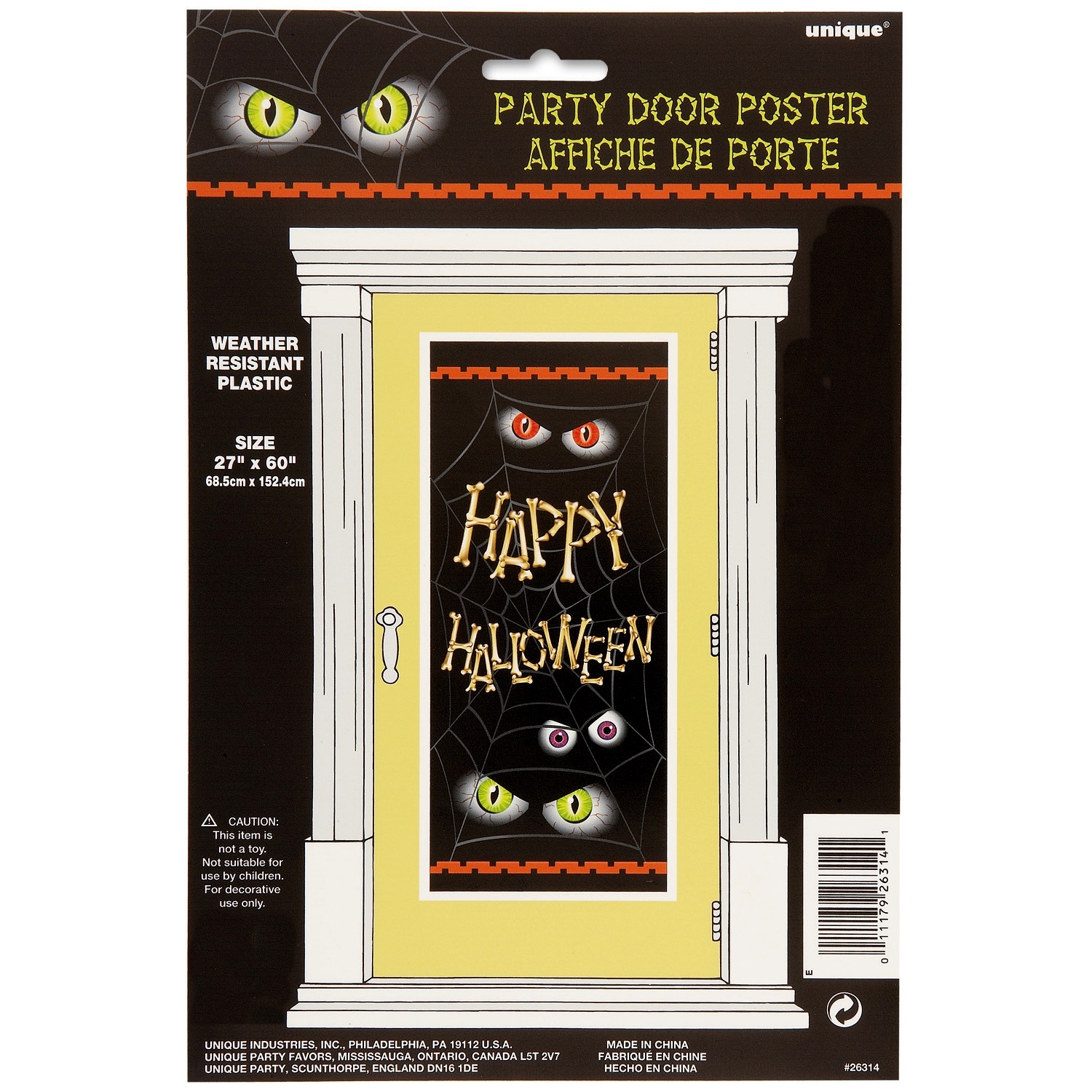 Halloween Spooky Eyes Door Poster | Discount Party Supplies - Discount ...