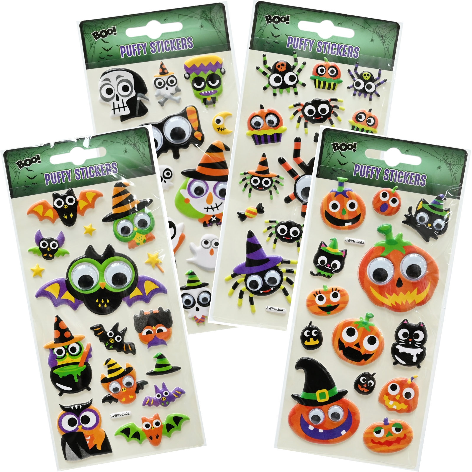 Halloween Bobble Eyed Puffy Stickers (1 Pack Only) - Discount Party ...