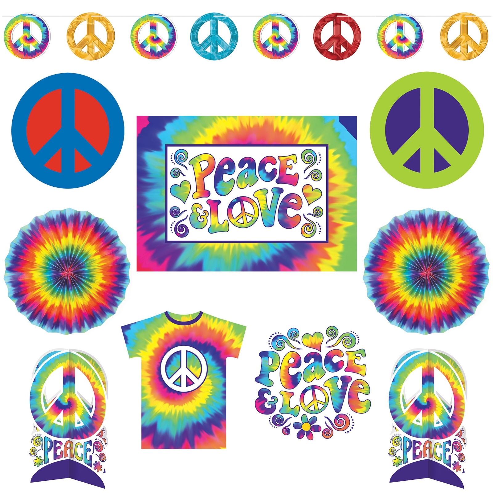Feeling Groovy Party Room Decorating Kit - Discount Party Supplies