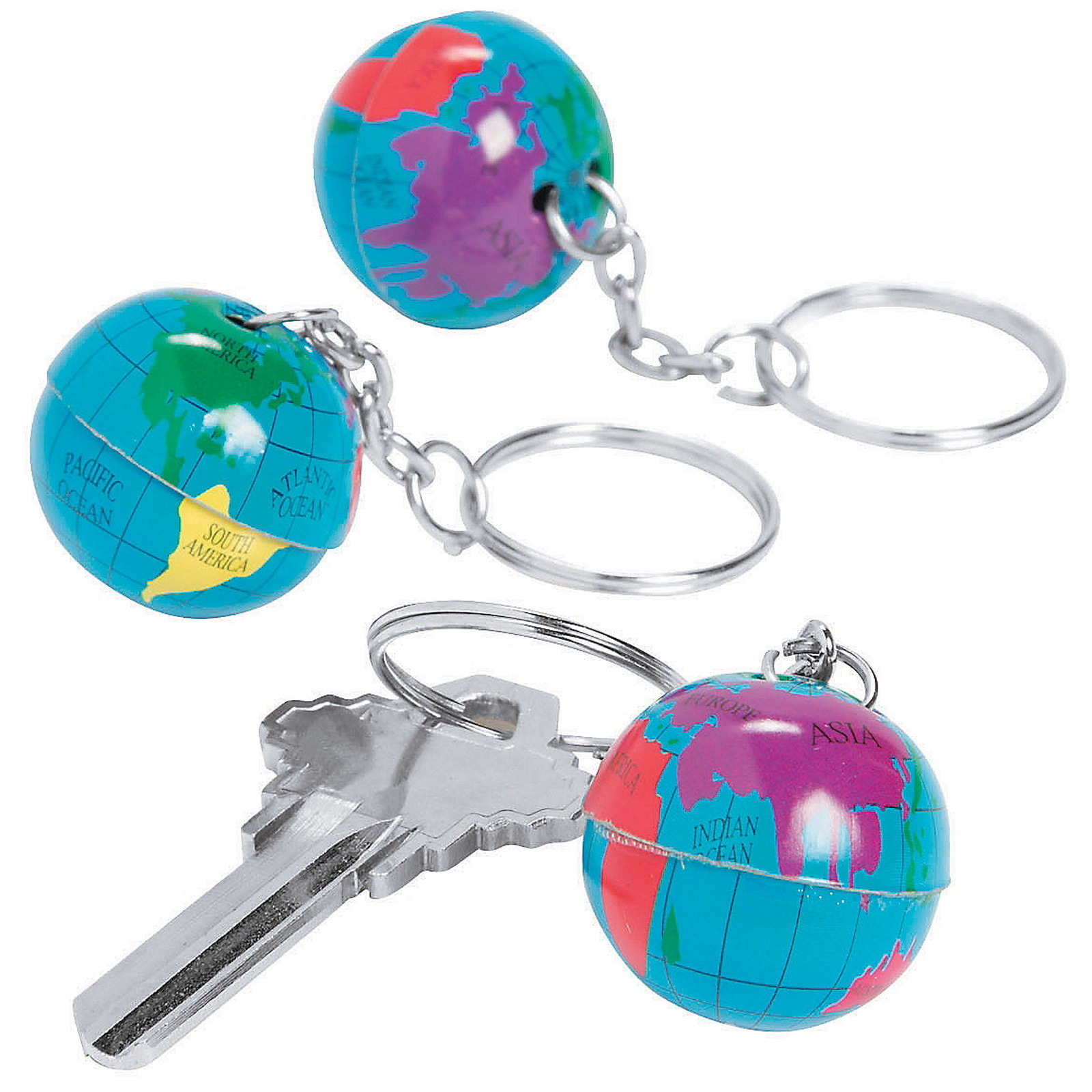 Globe Keyrings (Pack of 144) - Discount Party Supplies
