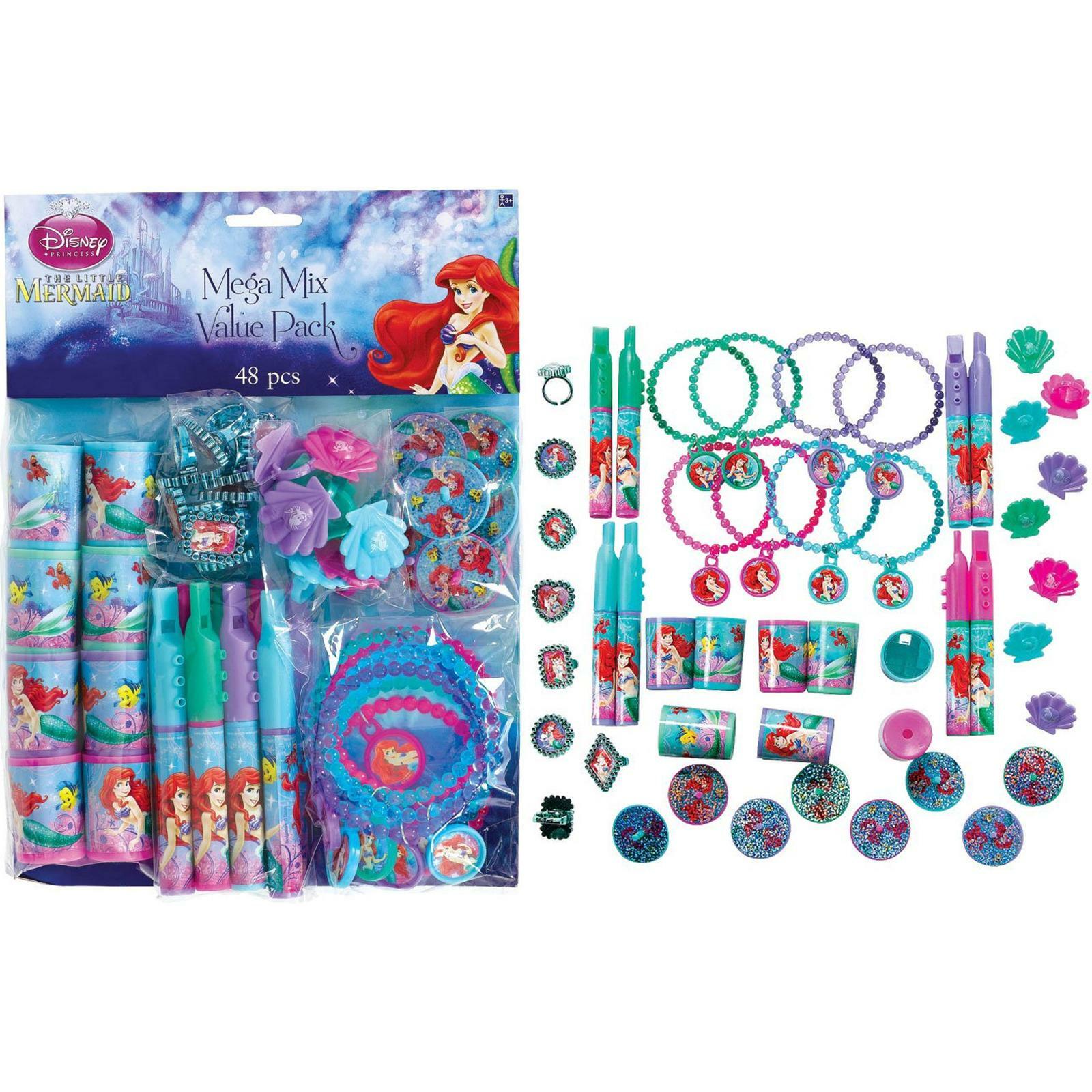 Ariel The Little Mermaid Mega Value Favour Pack (48 Pieces) [LIMFATB03 ...