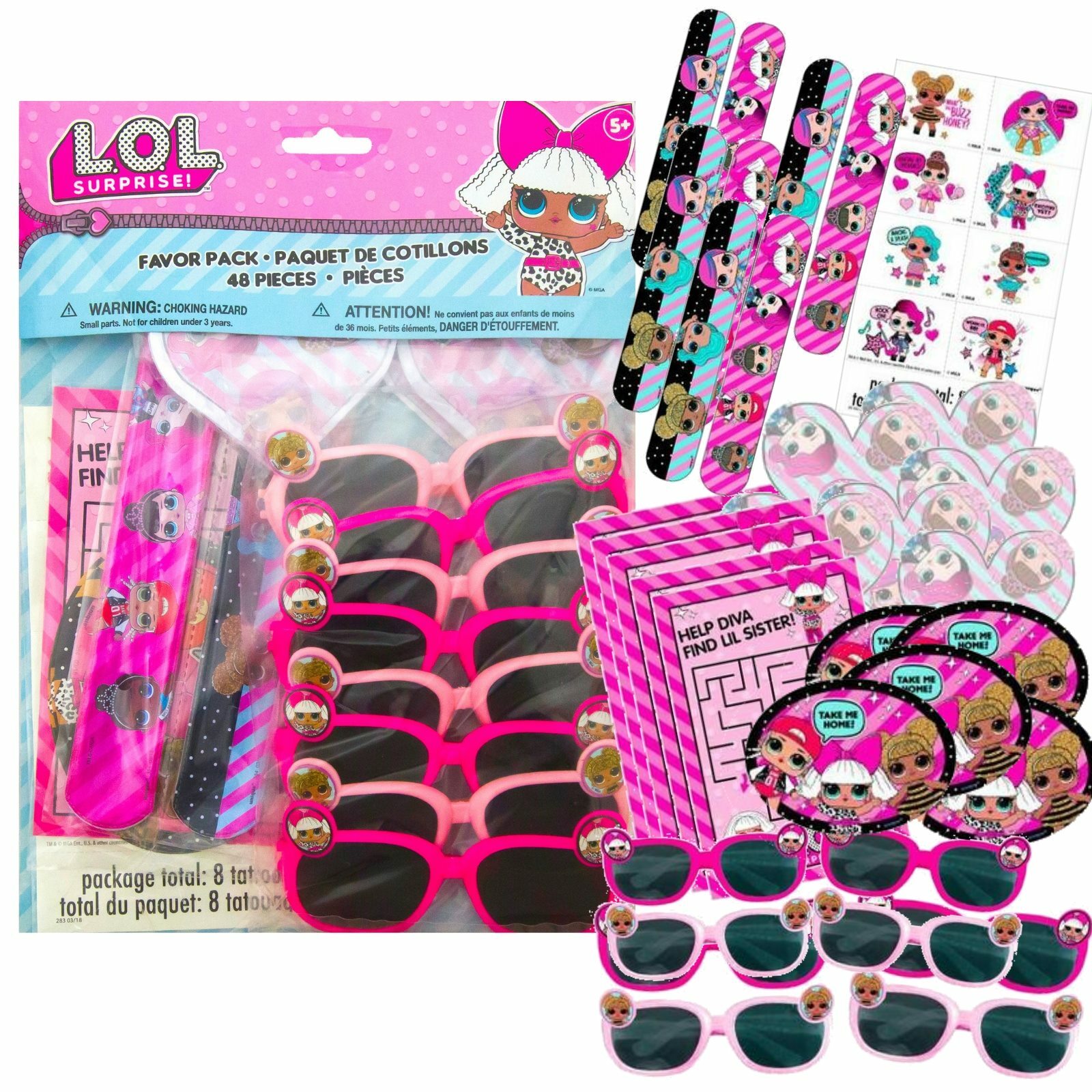 LOL Surprise Mega Value Favour Pack (48 Pieces) - Discount Party Supplies
