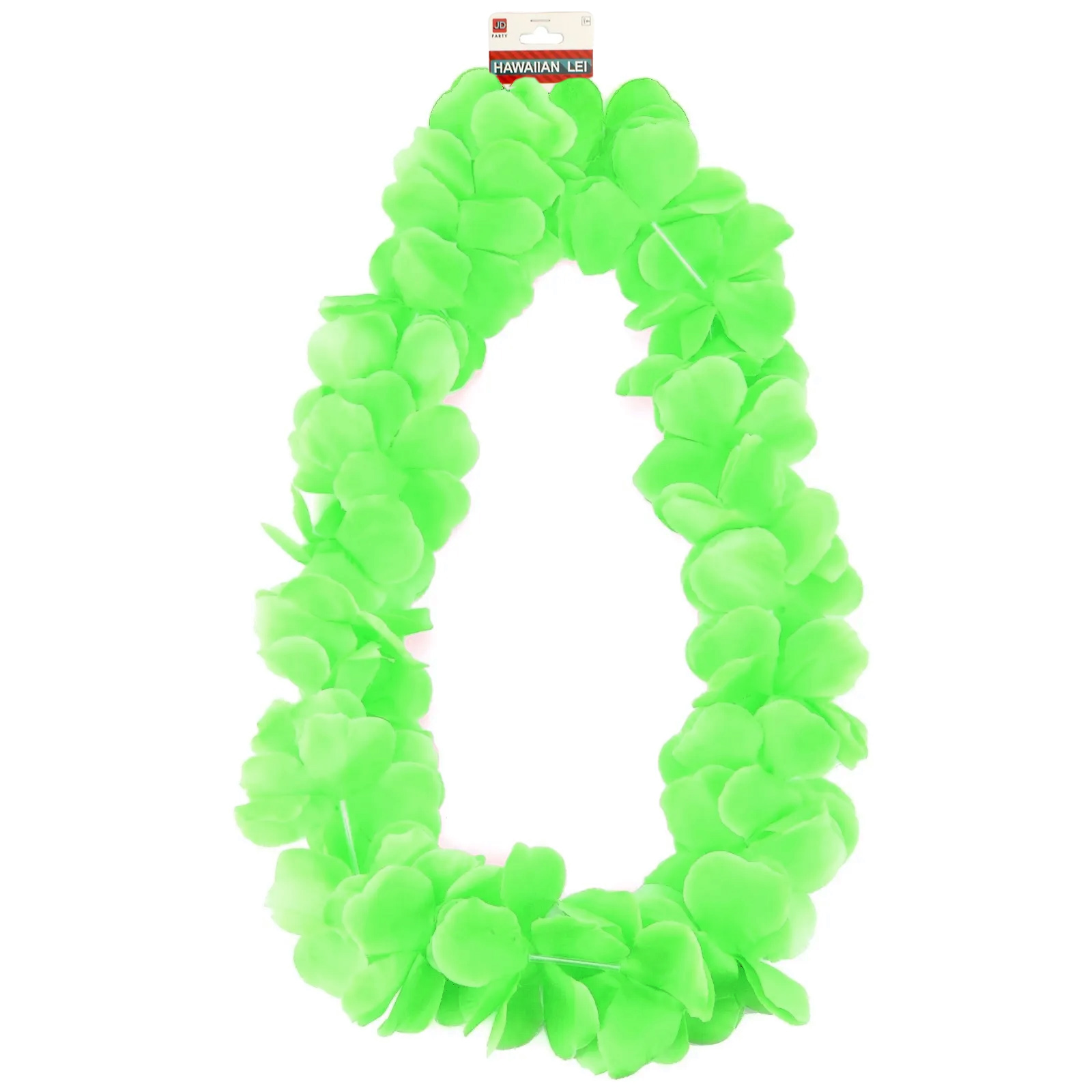 Lime Green Large Petal Hawaiian Lei - Discount Party Supplies