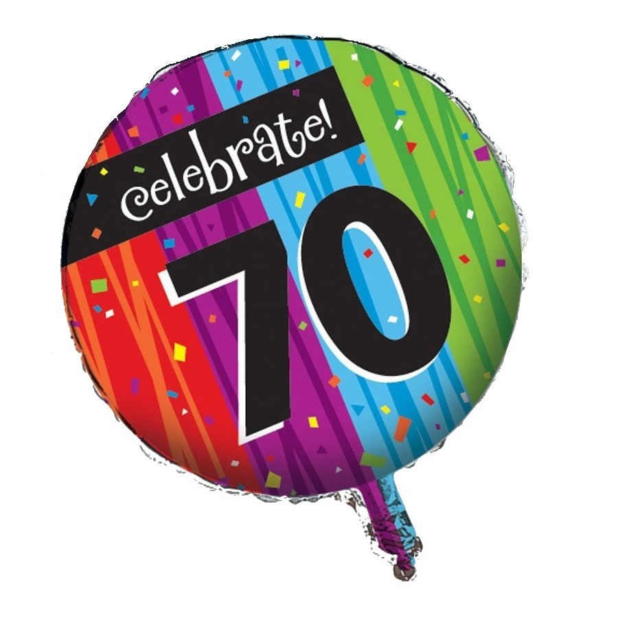 Milestone Celebrations 70th Birthday Helium Balloon - Discount Party ...