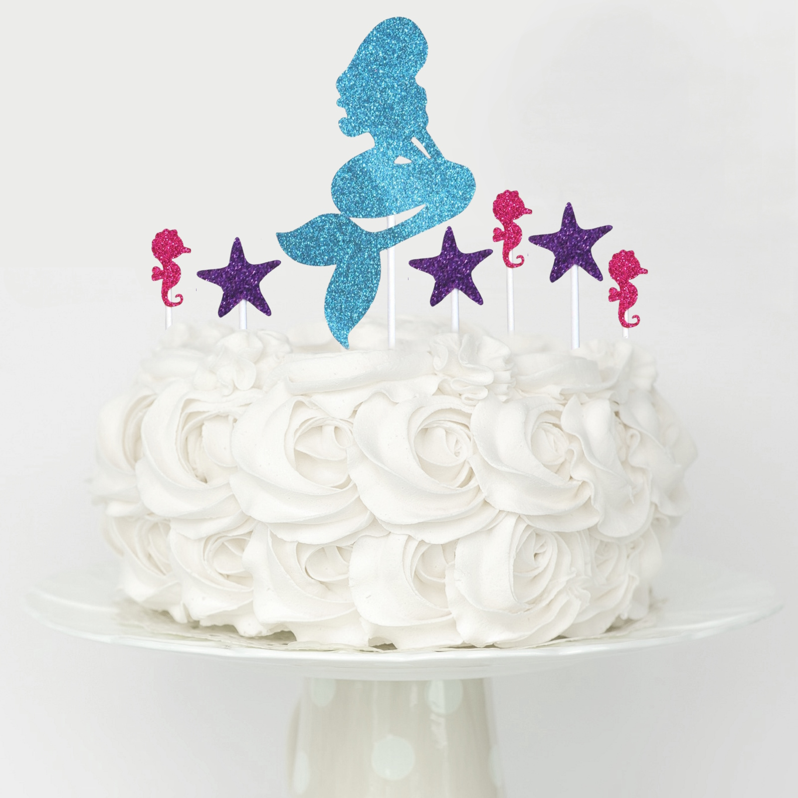 Mermaid Cake Toppers (Pack of 7) | Mermaids | Girls Birthday Party ...