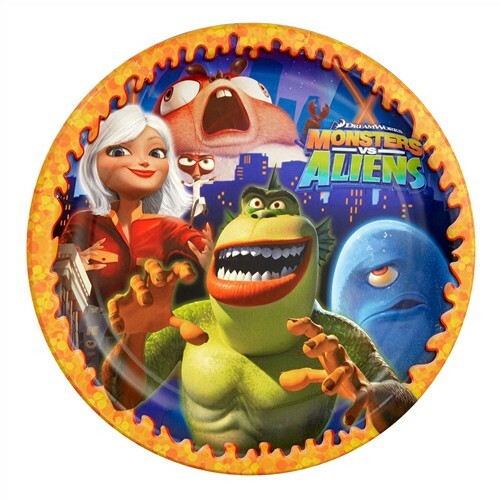 Monsters vs Aliens Large Paper Plates (Pack of 8) - Discount Party Supplies