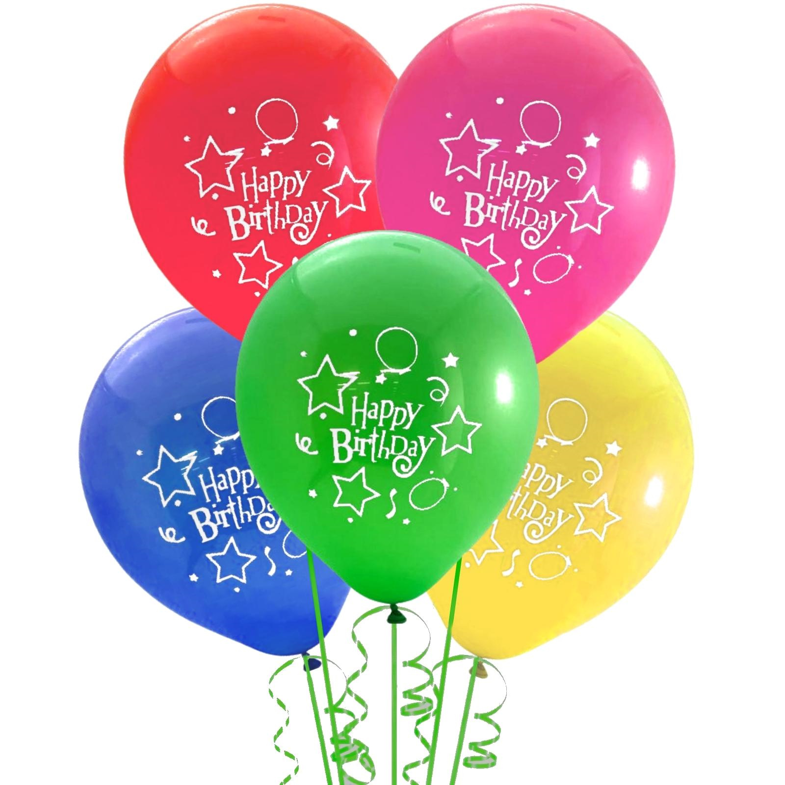 Happy Birthday Coloured Latex Balloons 25cm (Pack of 20) - Discount ...