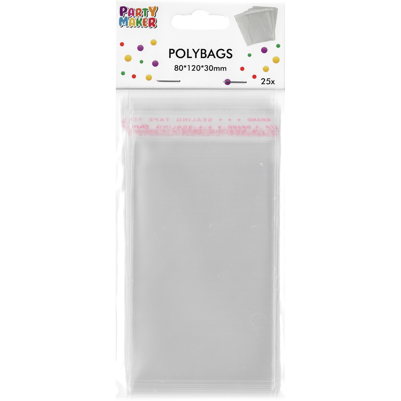 Clear Peel & Seal Cello Plastic Bags 8cm x 12cm (Pack of 25) - Discount ...