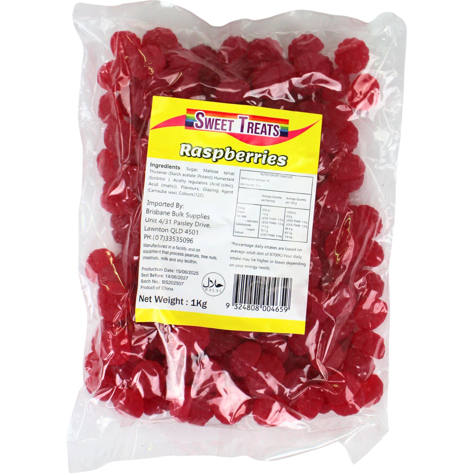Sweet Treats Raspberry Lollies (1kg Bag) - Discount Party Supplies