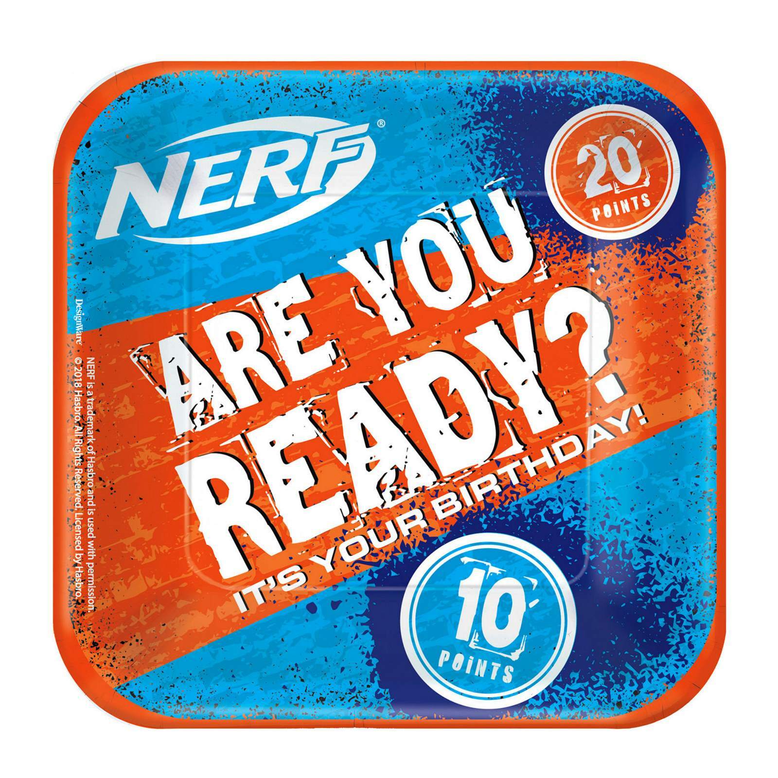 Nerf Small Paper Plates (Pack of 8) - Discount Party Supplies