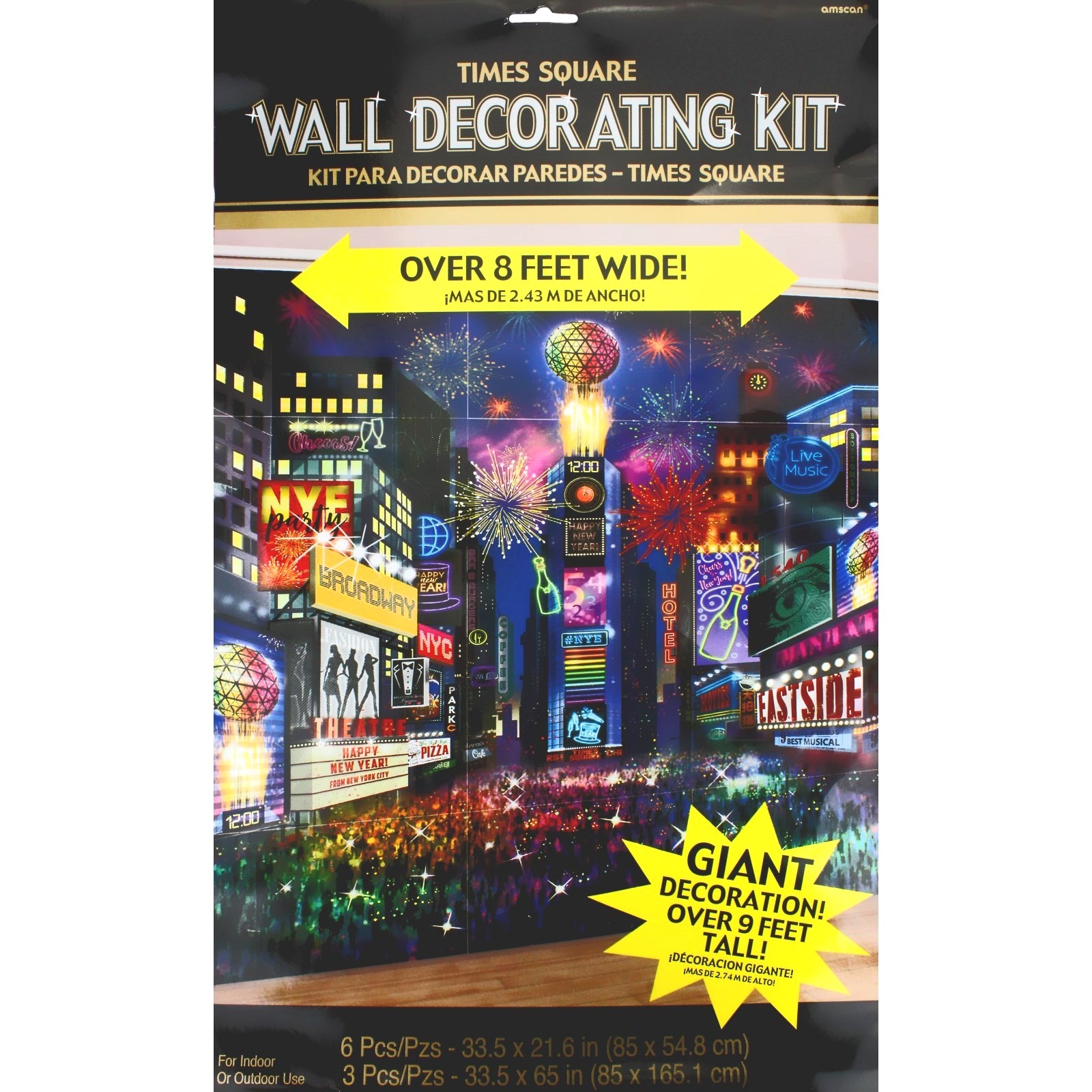 New Year Times Square Wall Decorating Kit - Discount Party Supplies