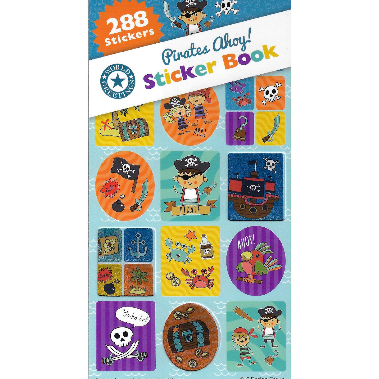 Pirates Ahoy Sticker Book (12 Sheets) - Discount Party Supplies